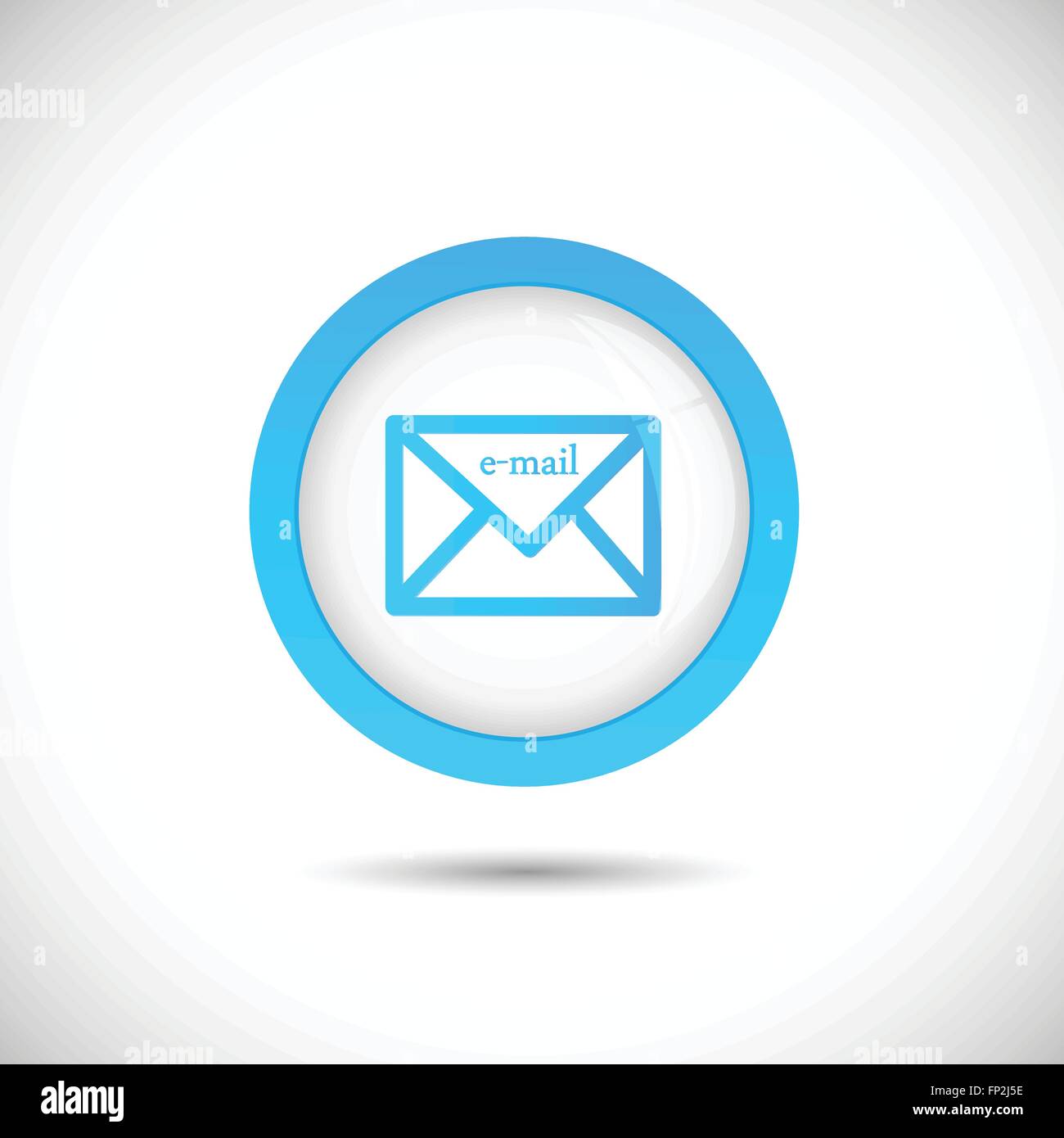 Illustration of an email button illustration isolated on a white ...