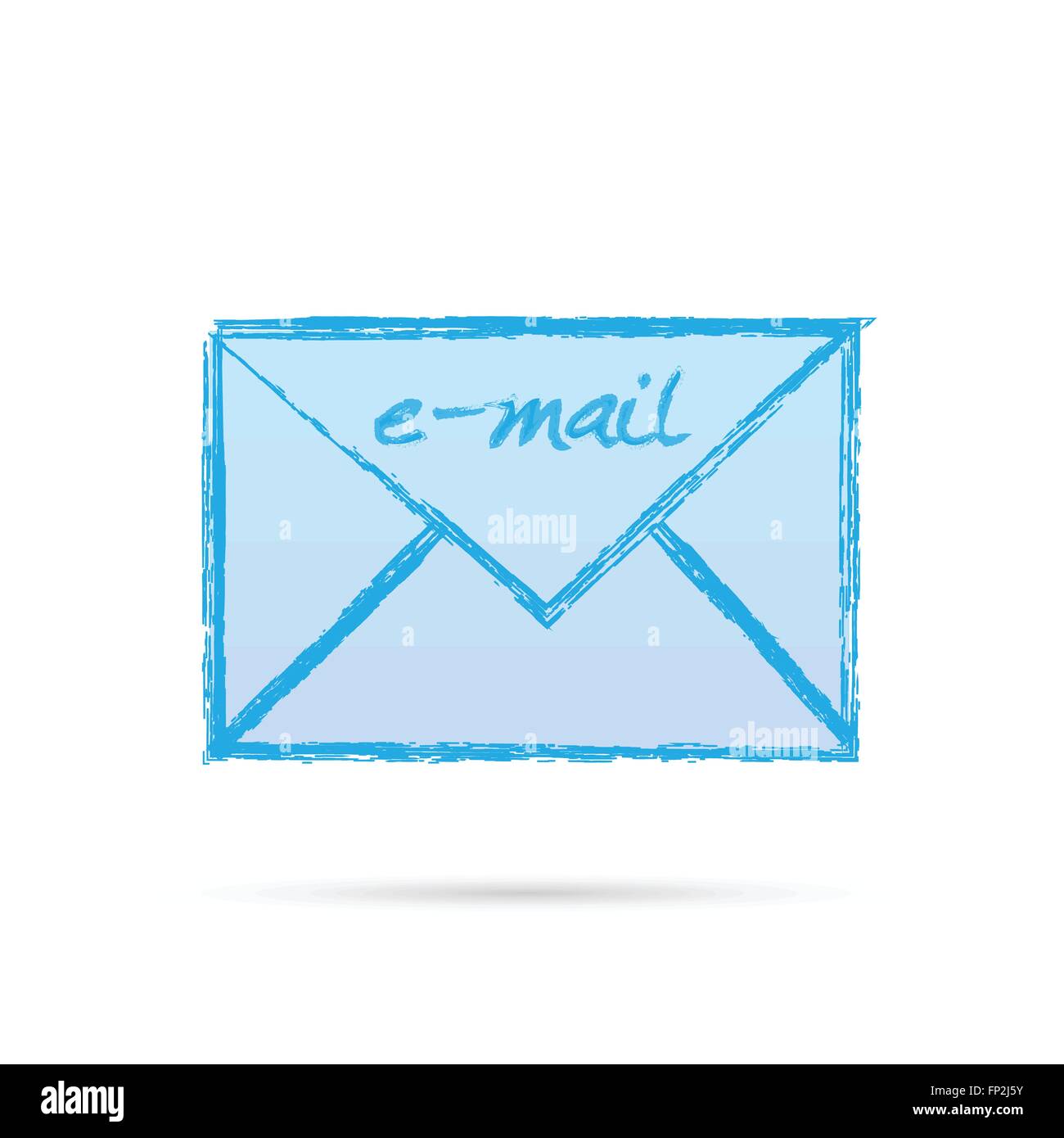 Illustration of an e-mail letter isolated on a white background Stock ...