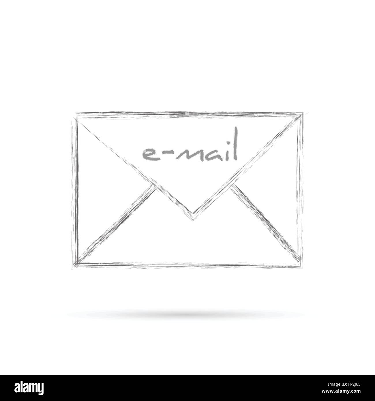 Illustration of an e-mail letter isolated on a white background Stock ...