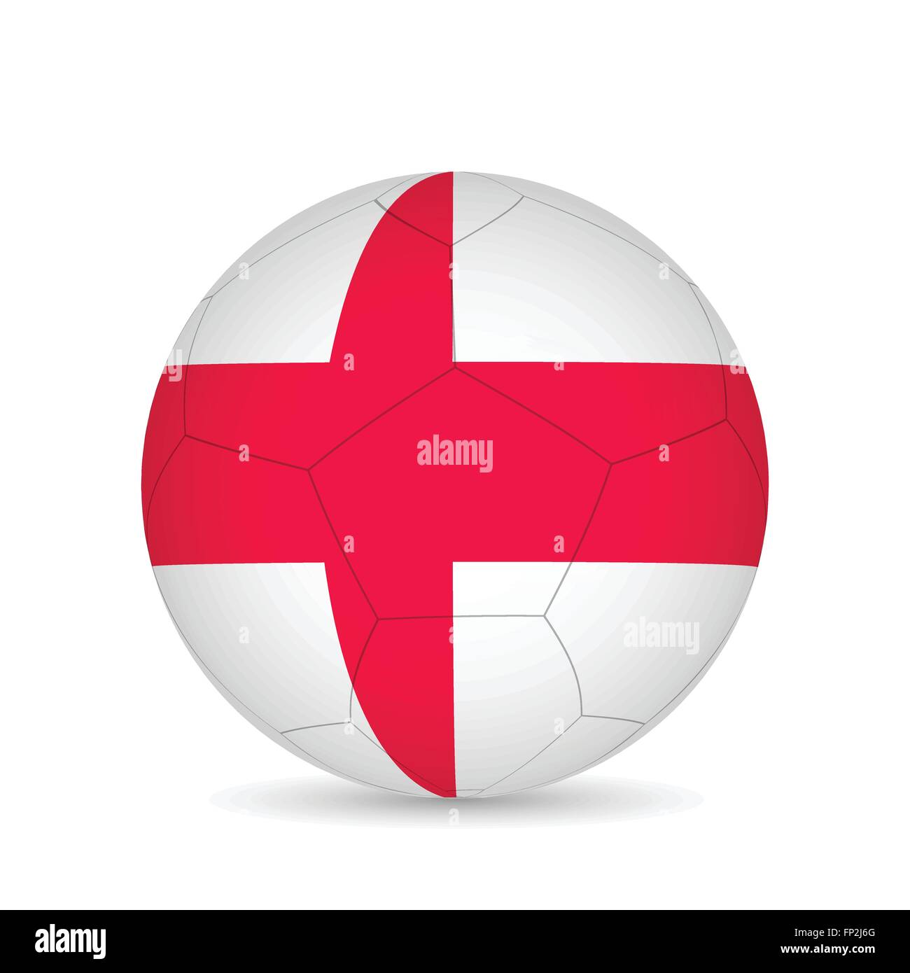 Illustration of a soccer ball with England flag isolated on a white ...