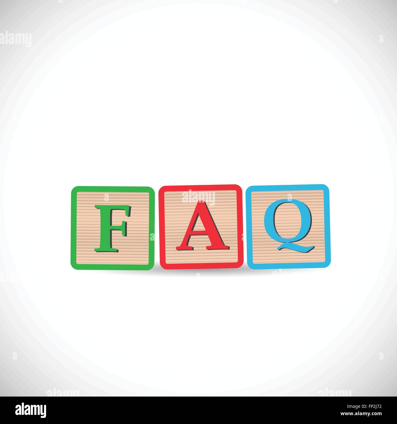 Illustration of FAQ blocks isolated on a white background Stock Vector ...