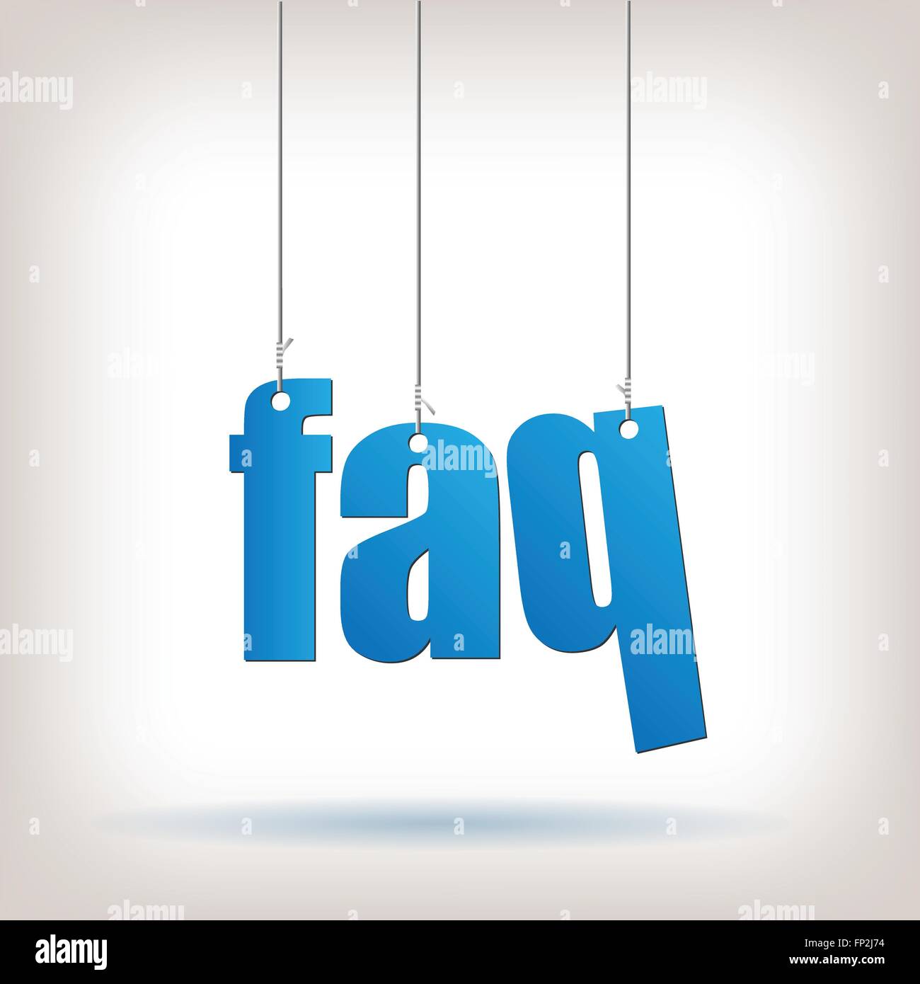 Image of hanging FAQ text isolated on a white background Stock Vector ...