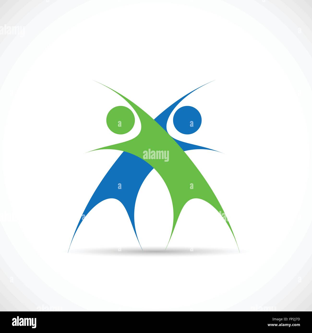 Illustration of two abstract figures isolated on a white background ...