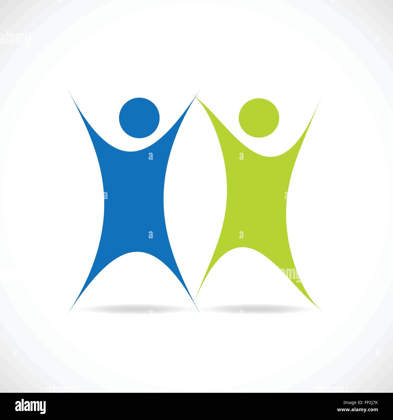 Illustration of two abstract figures isolated on a white background ...