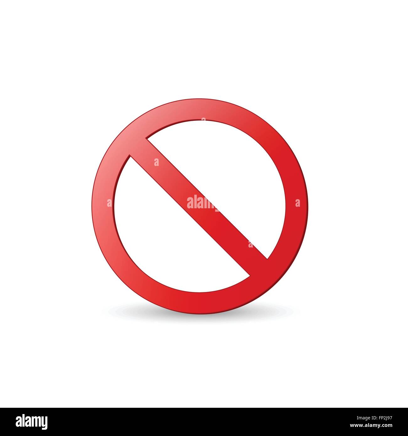 Illustration of a red forbidden sign isolated on a white background ...