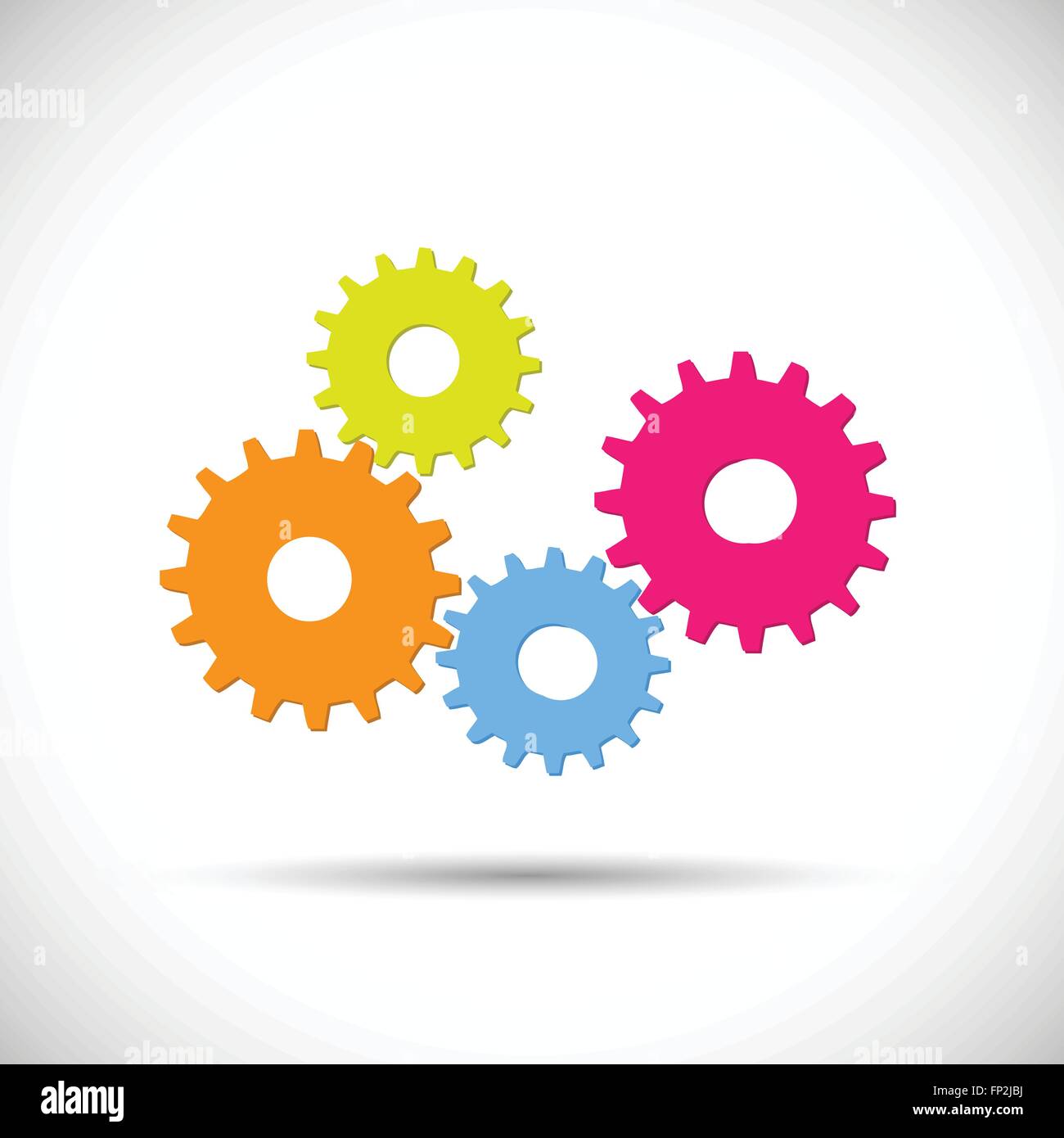 Illustration of abstract gears isolated on a white background Stock ...