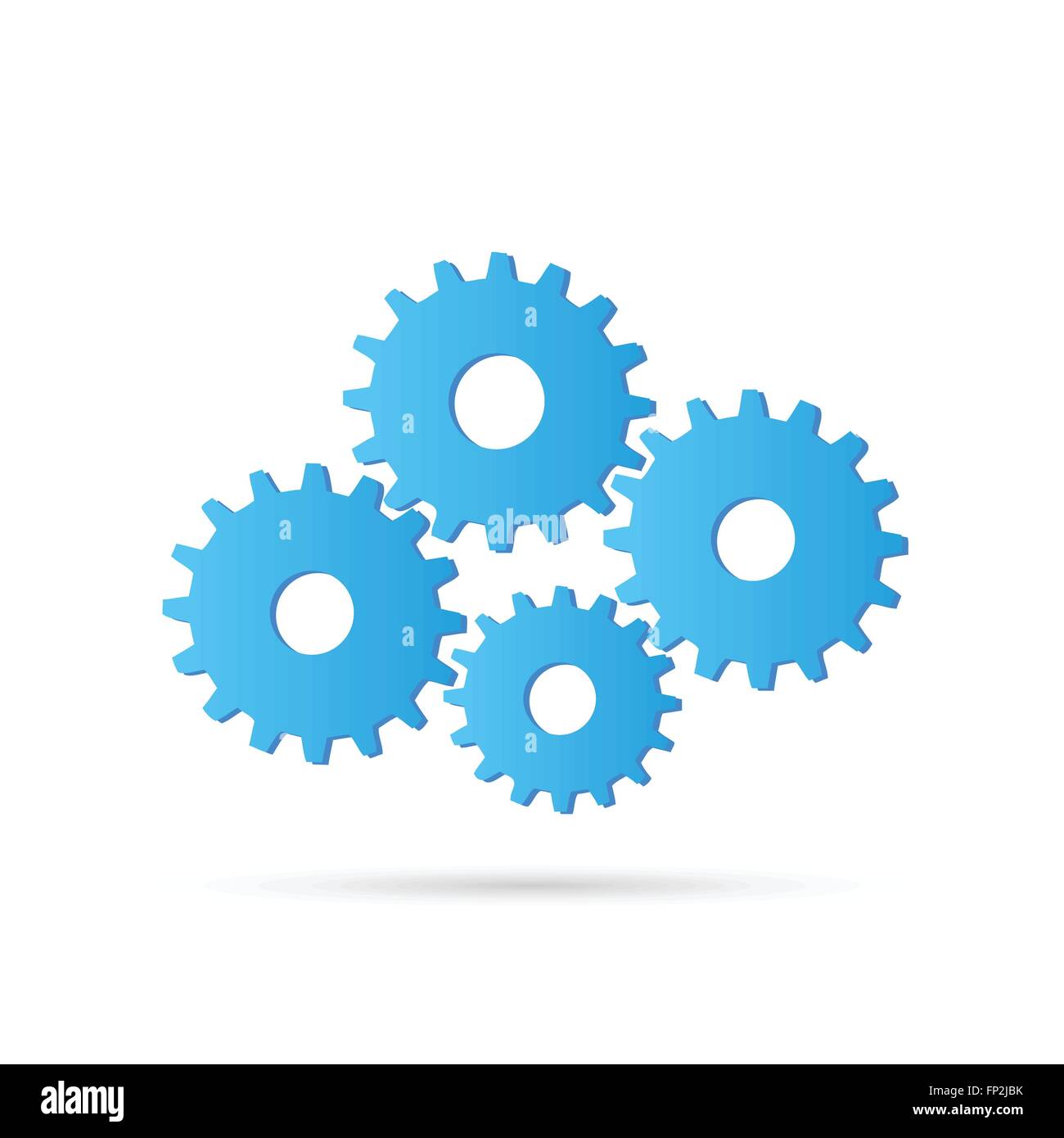Illustration of colorful gears against a white background Stock Vector ...