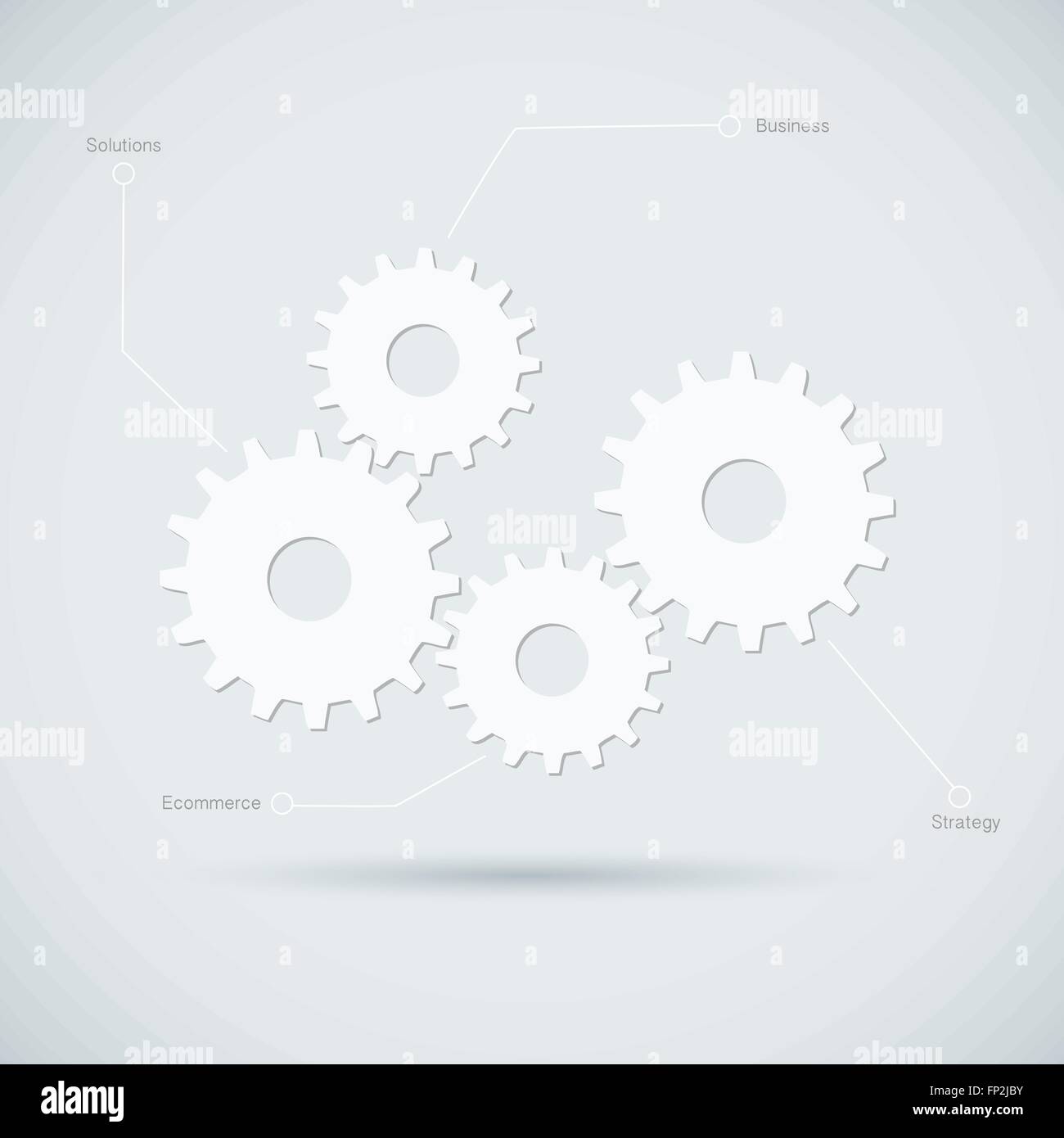 Illustration of abstract gears isolated on a colorful background Stock ...