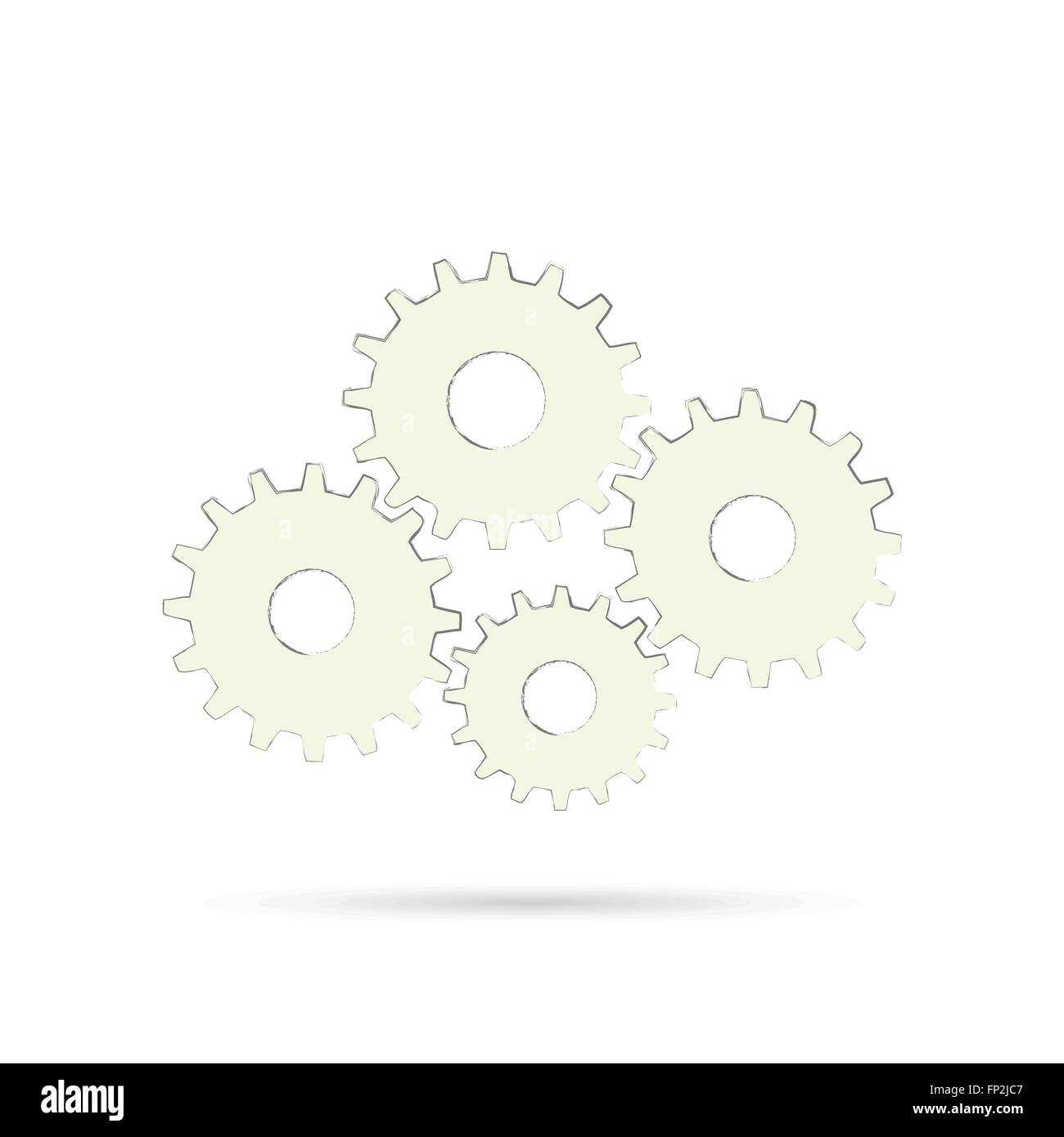 Illustration of gears isolated on a light background Stock Vector Image ...