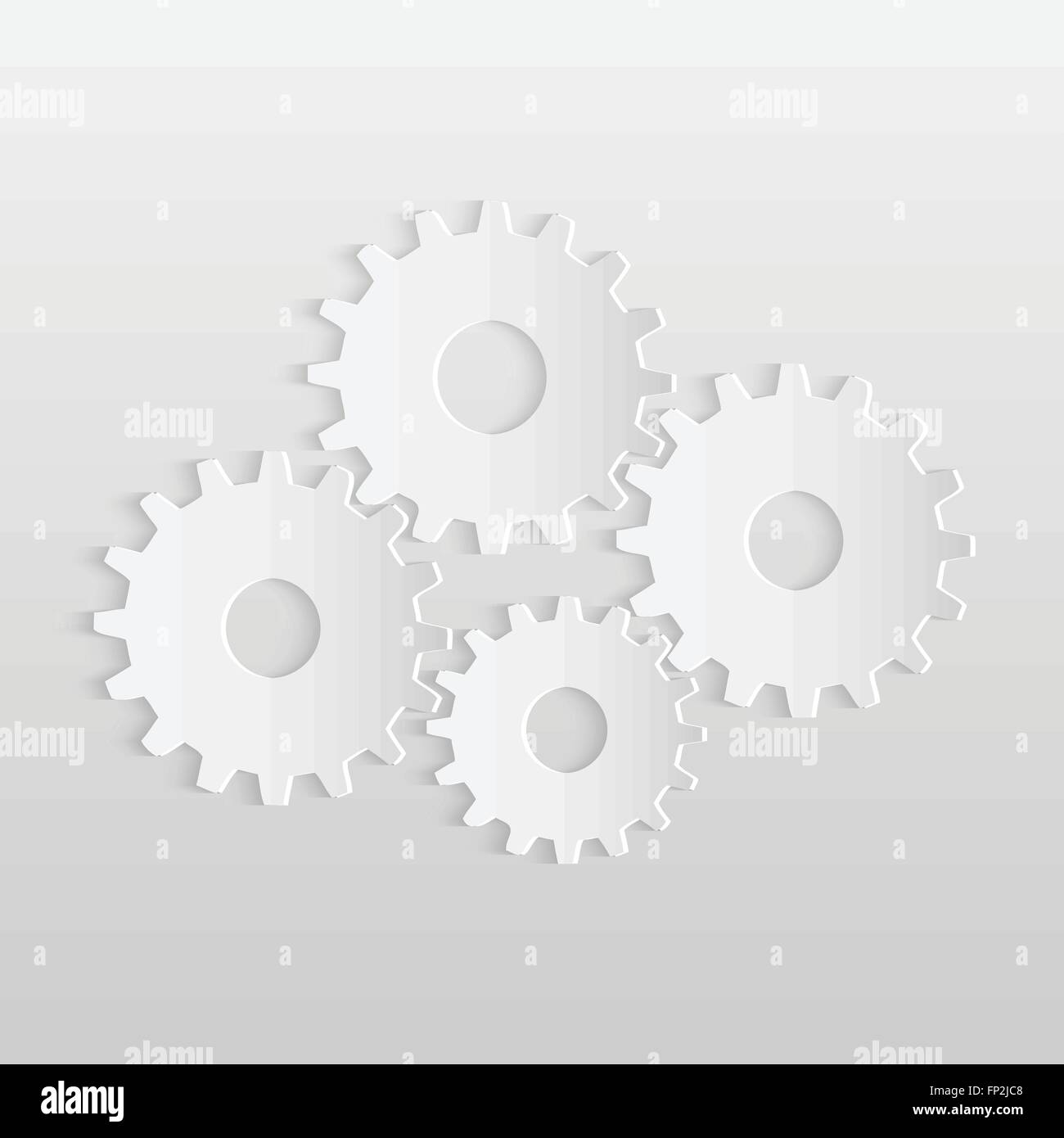 Illustration of paper gears isolated on a light background Stock Vector ...