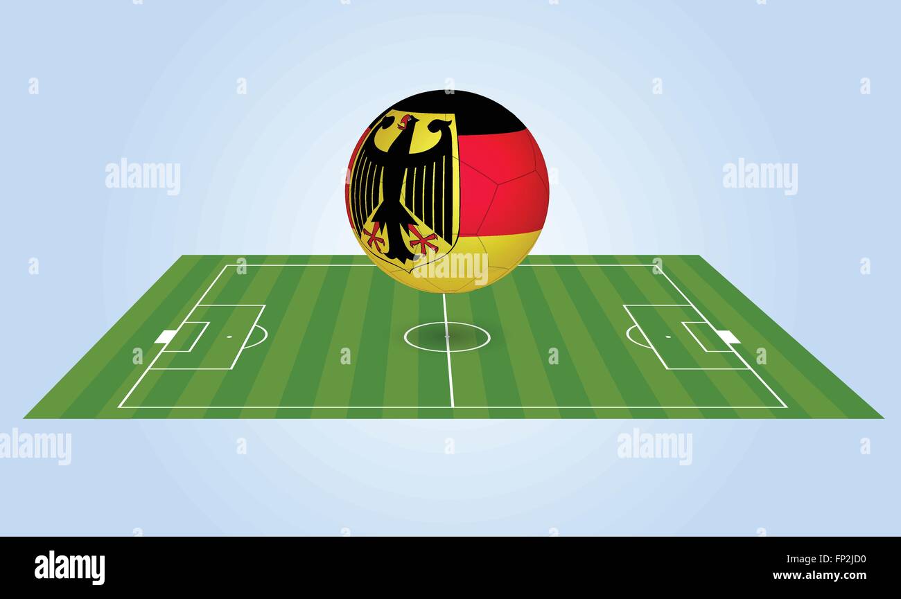 Illustration of a Germany soccer ball and field Stock Vector Image ...