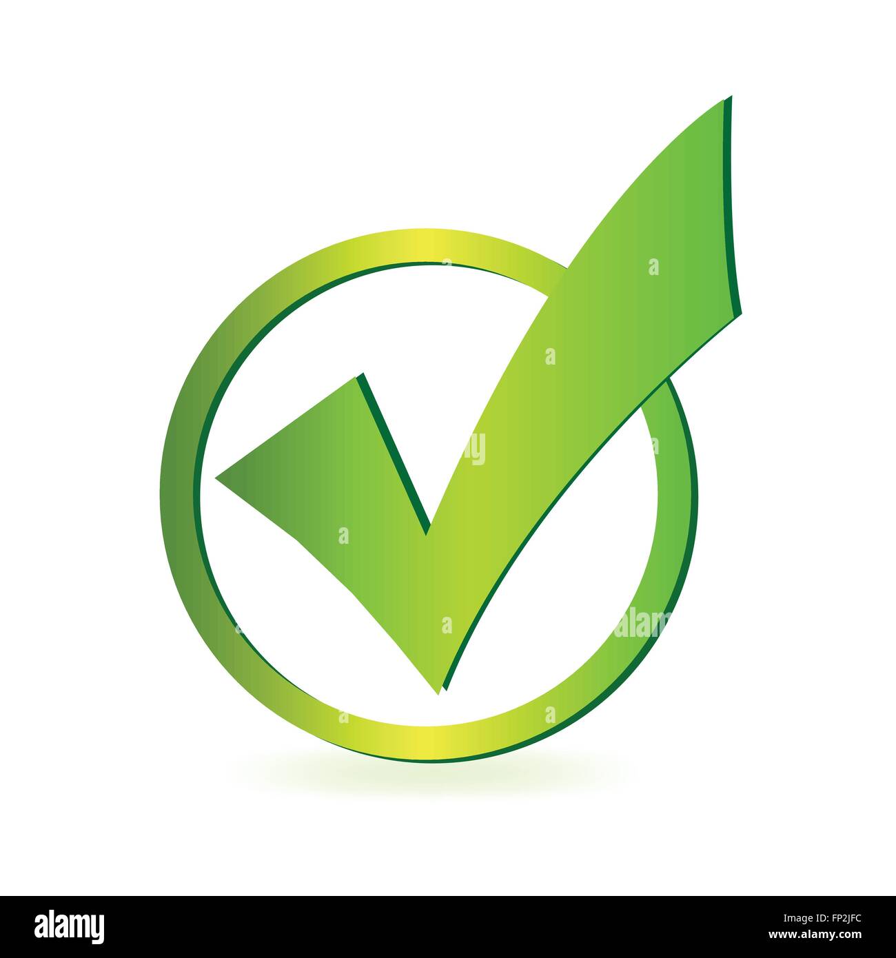 Image of a green check mark isolated on a white background Stock Vector ...