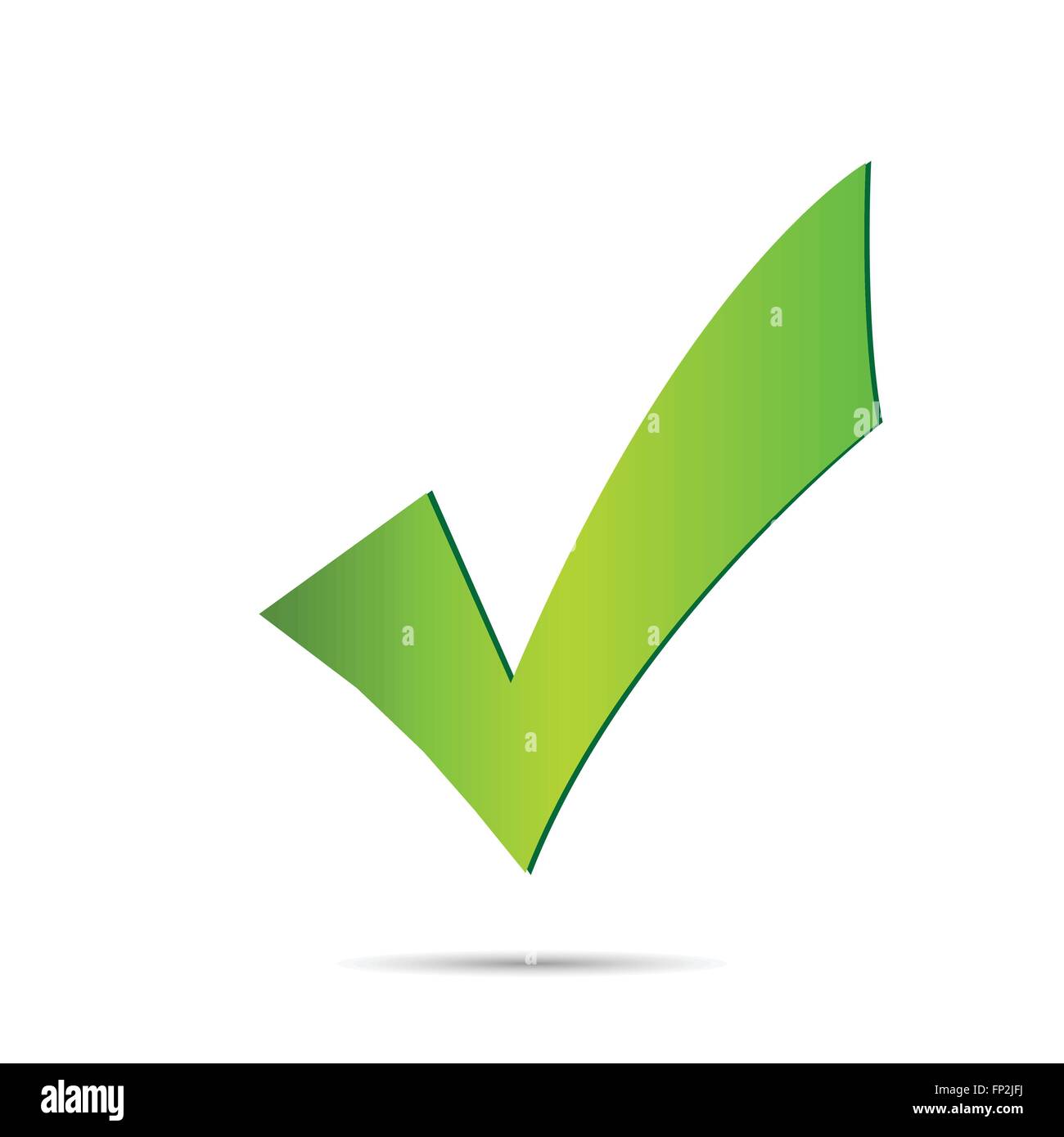 Illustration of a green checkmark isolated on a white background Stock ...