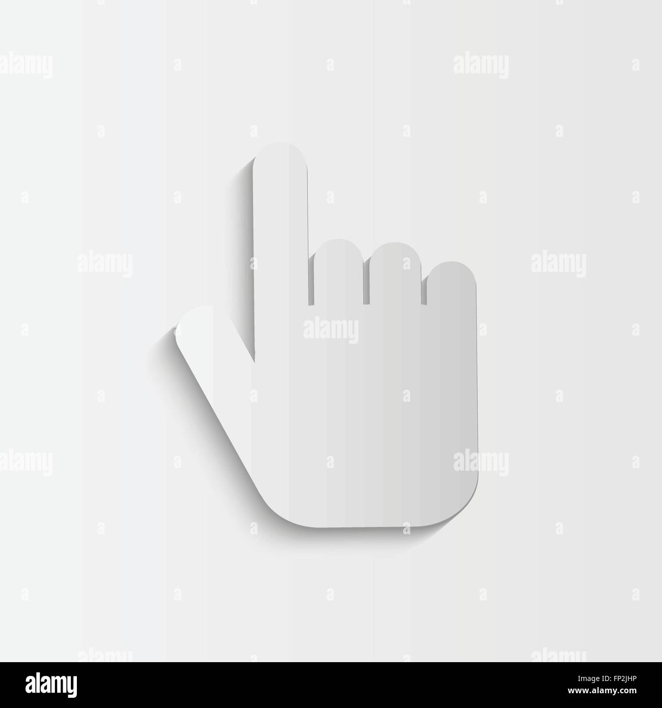 Illustration of a hand pointing on a colorful blue background Stock ...