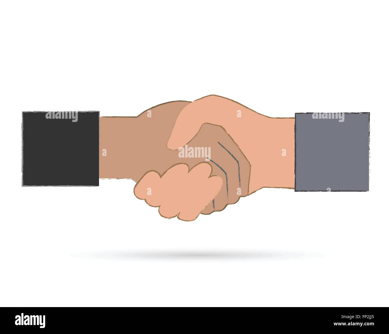 Illustration of a handshake isolated on a white background Stock Vector ...