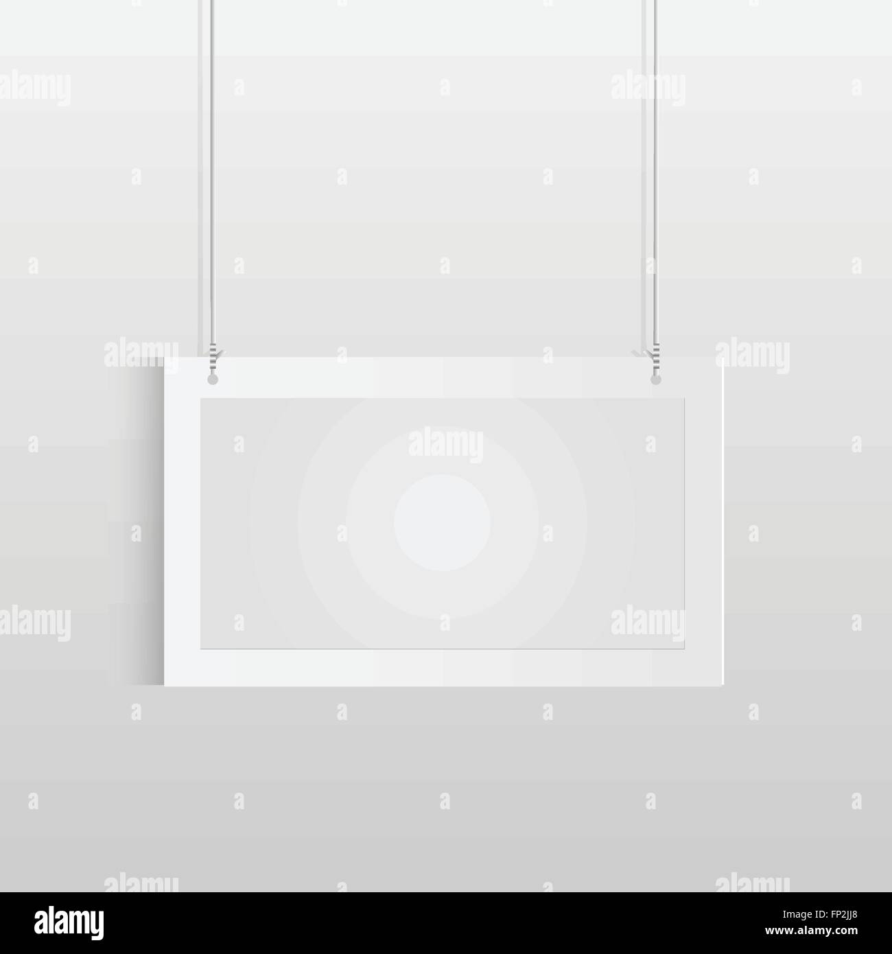 Illustration of a hanging frame isolated on a light background Stock ...