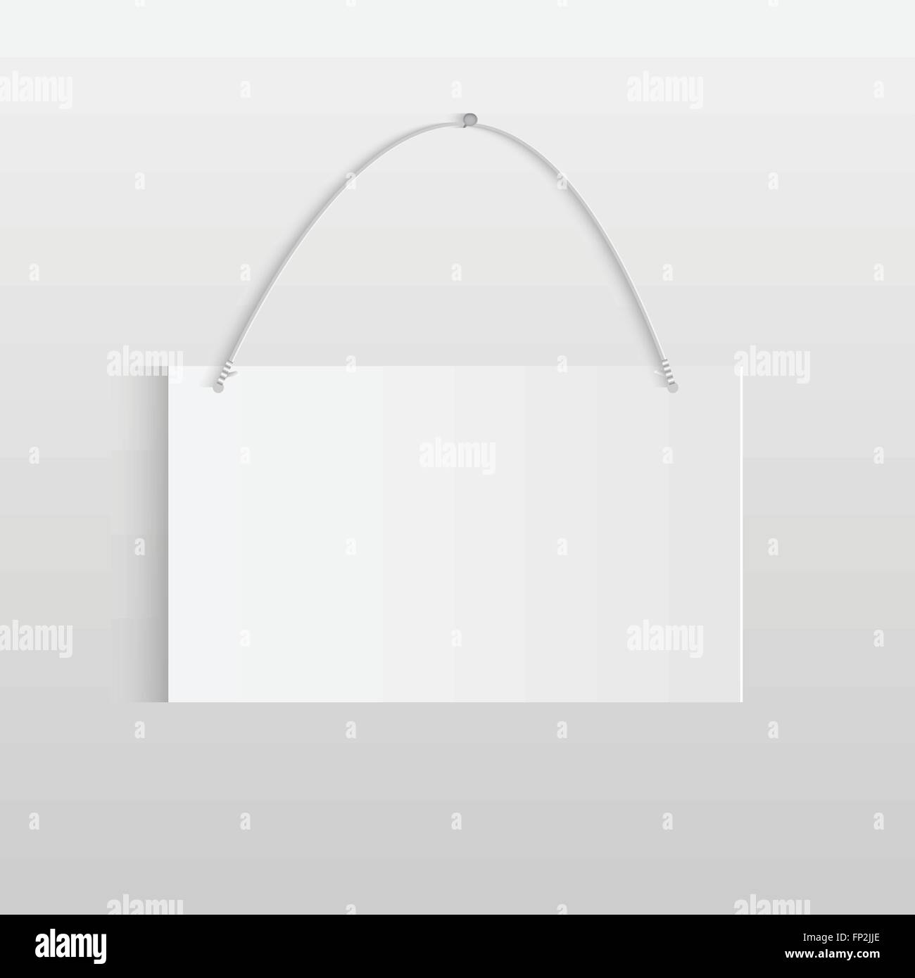 Illustration of a hanging sign isolated on a light background Stock ...