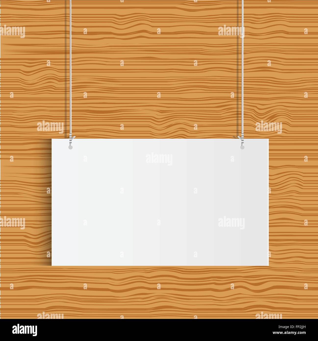 Illustration of a hanging sign against a wood texture background Stock ...