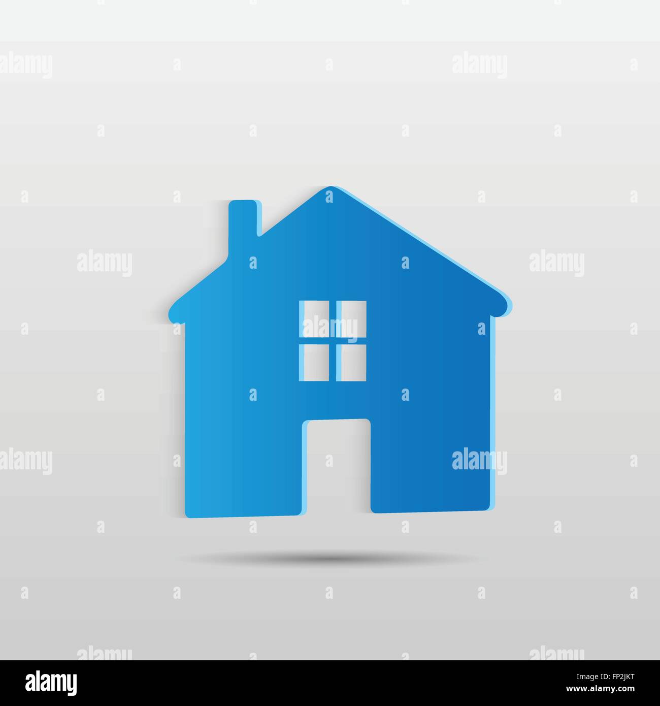 Illustration of a blue house isolated on a light background Stock ...