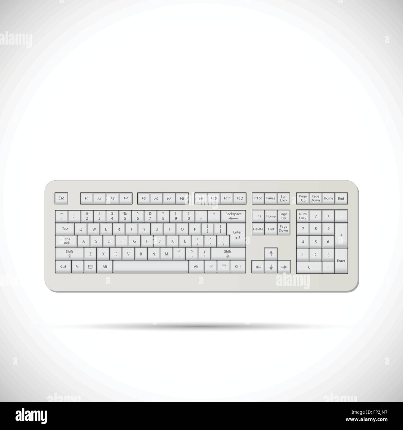 Illustration of a keyboard isolated on a white background Stock Vector ...