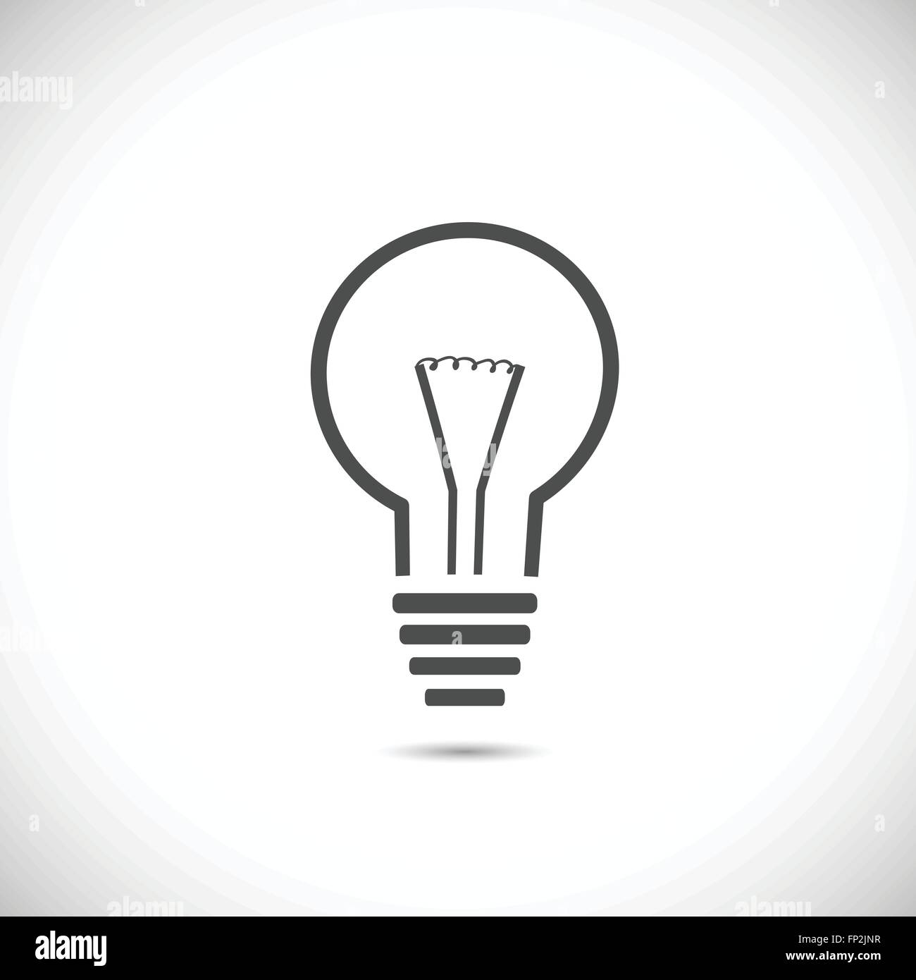 Illustration of an abstract light bulb icon isolated on a white ...