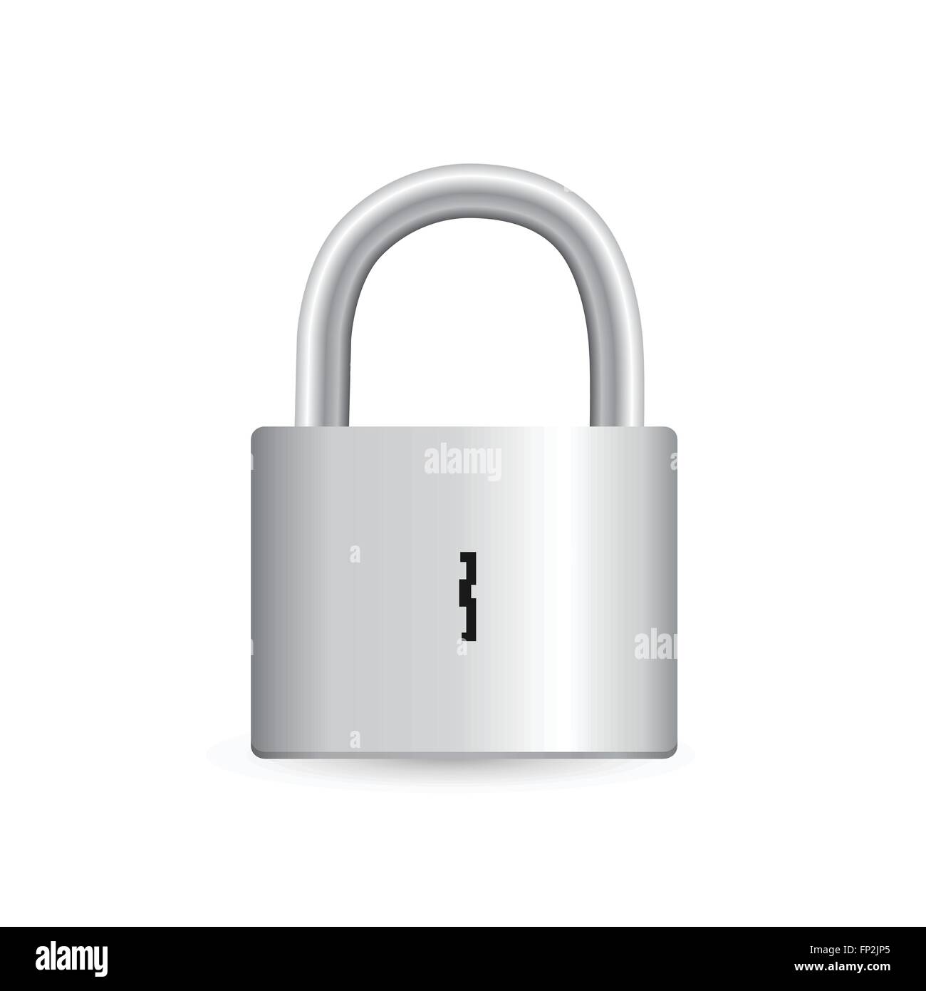 Illustration of a silver lock isolated on a white background Stock ...