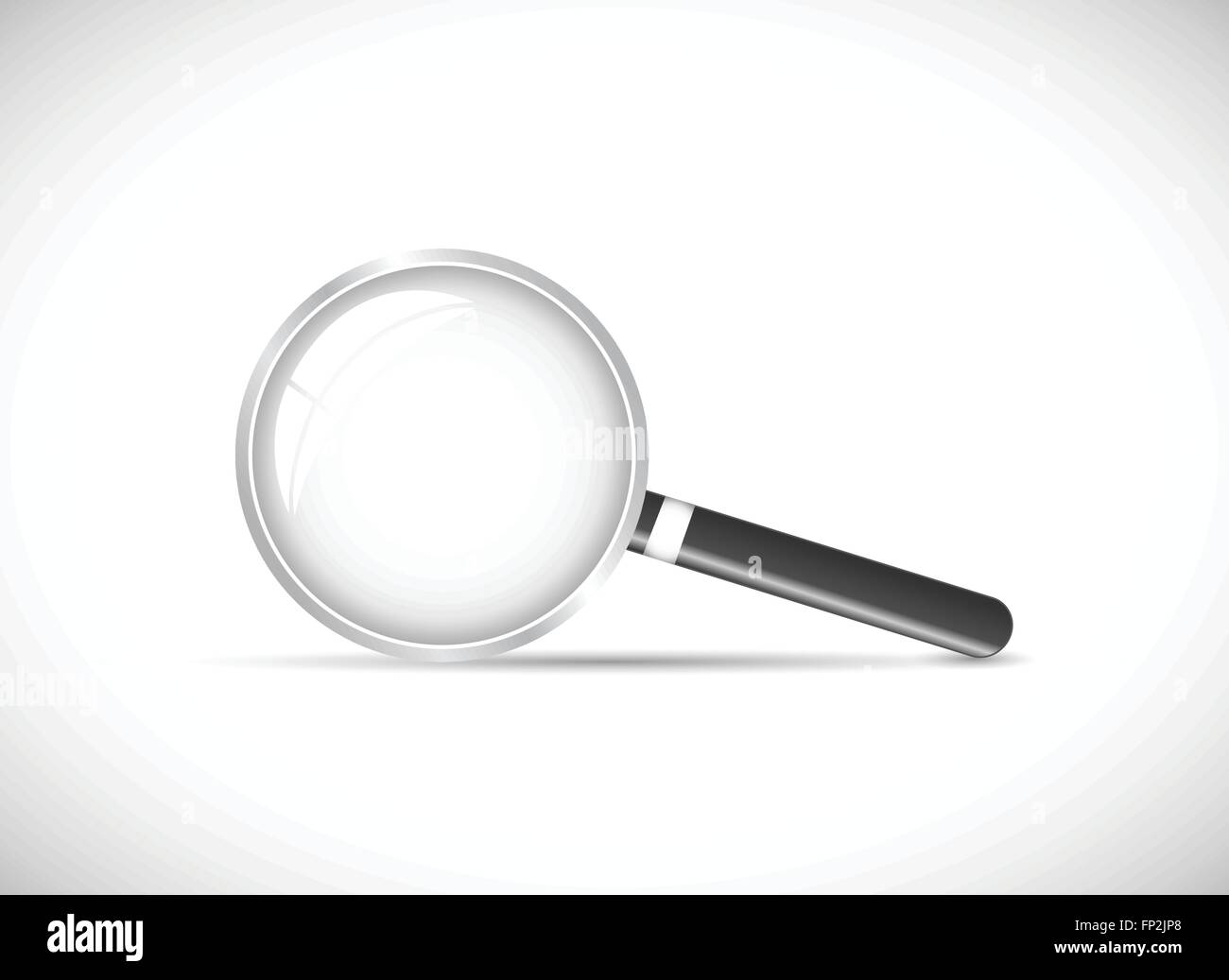 Illustration of a magnifying glass isolated on a white background Stock ...