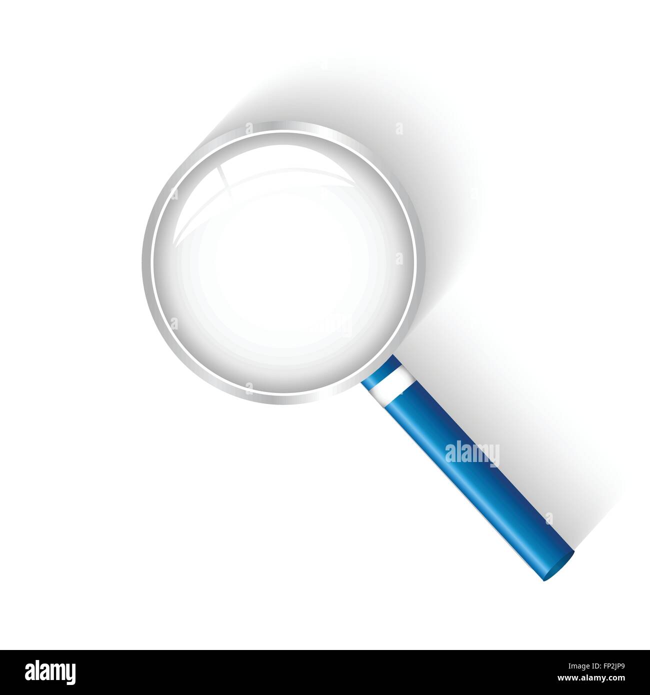 Illustration of a magnifying glass isolated on a white background Stock ...