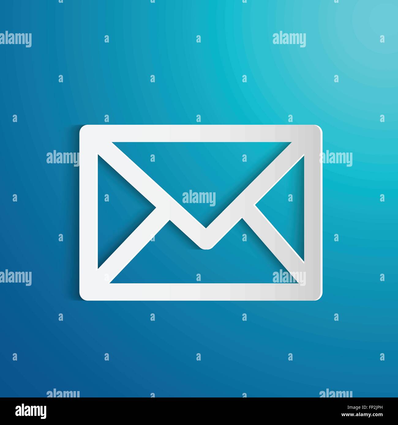 Illustration of a mail icon on a colorful blue background Stock Vector ...