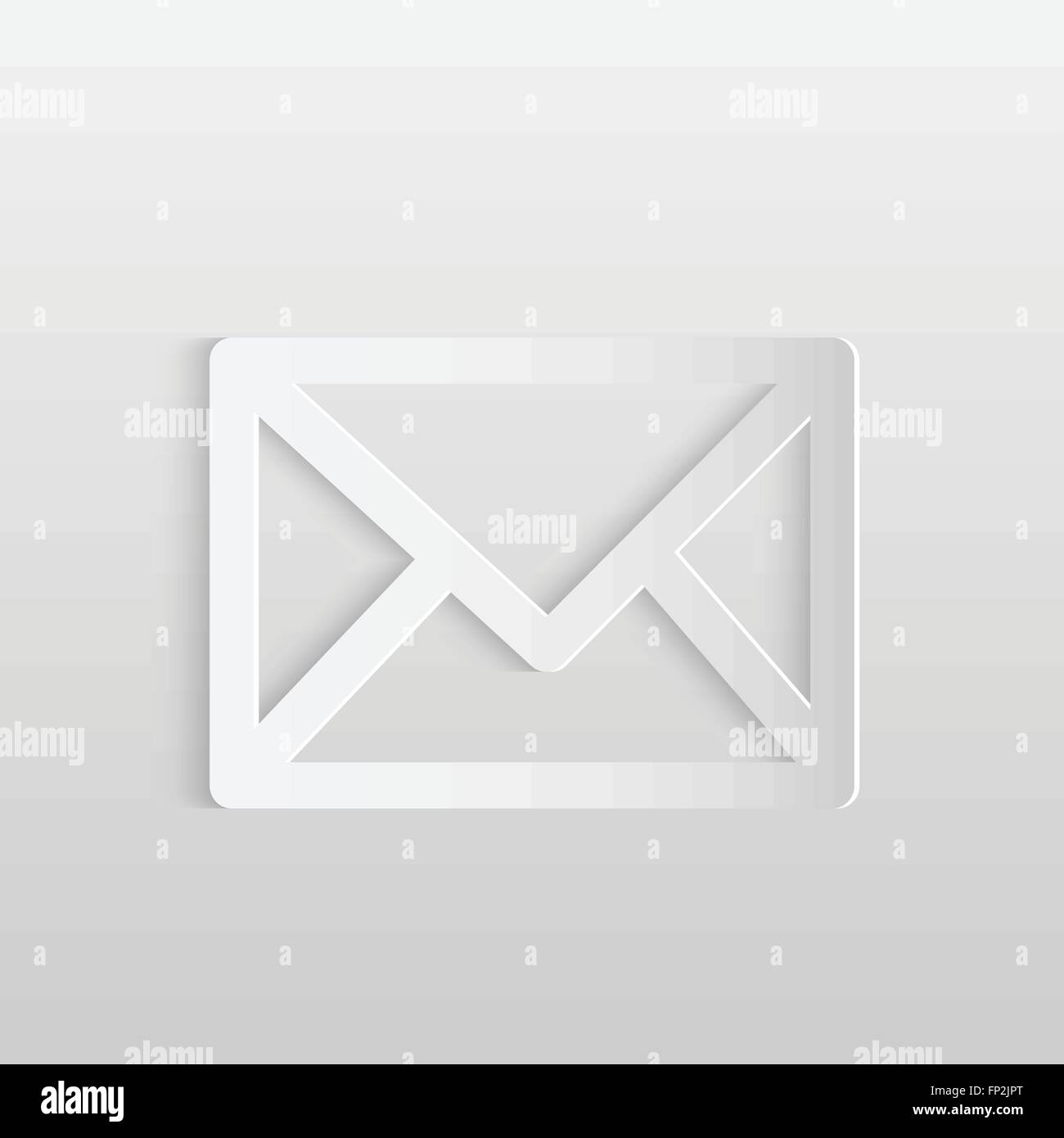Illustration of a paper mail icon isolated on a white background Stock ...