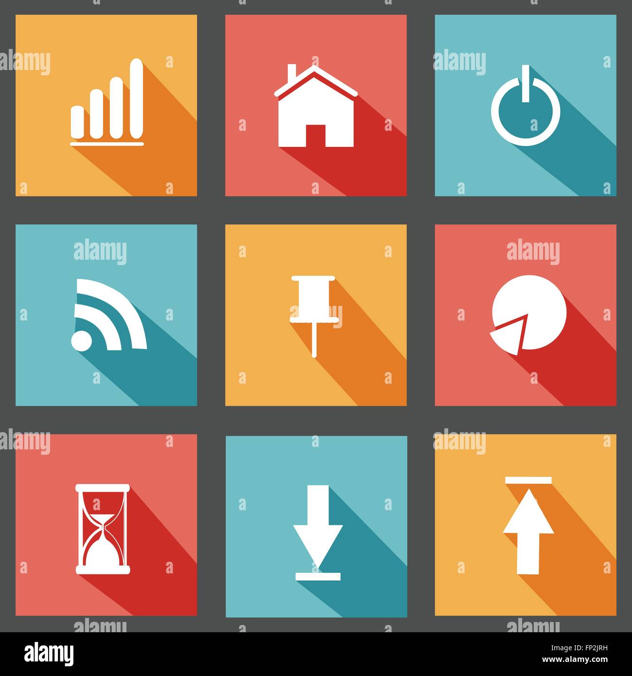 Illustration of various colorful metro icons Stock Vector Image & Art ...