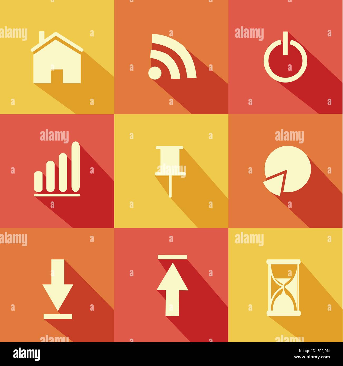 Vector illustration of colorful metro icons Stock Vector Image & Art ...