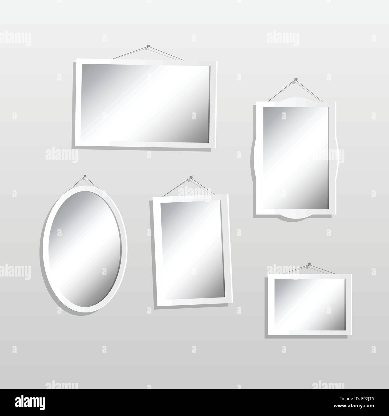 Reflection on wall mirror Stock Vector Images - Alamy