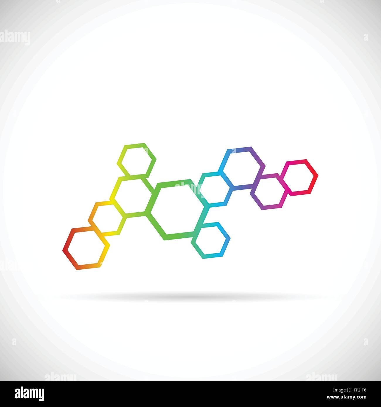 Illustration of an abstract molecule design isolated on a white ...
