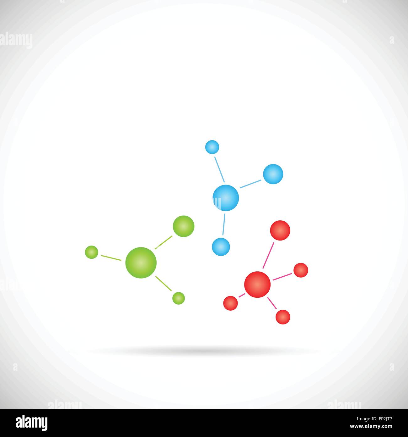 Illustration of an abstract molecule design isolated on a white ...