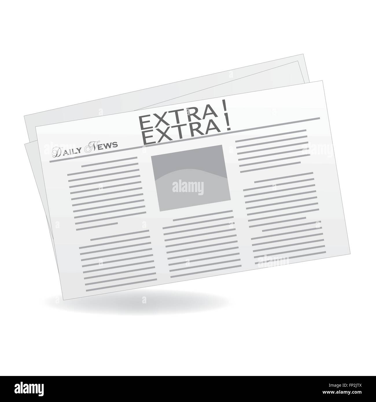 Newspaper stack on white Stock Vector Images - Alamy