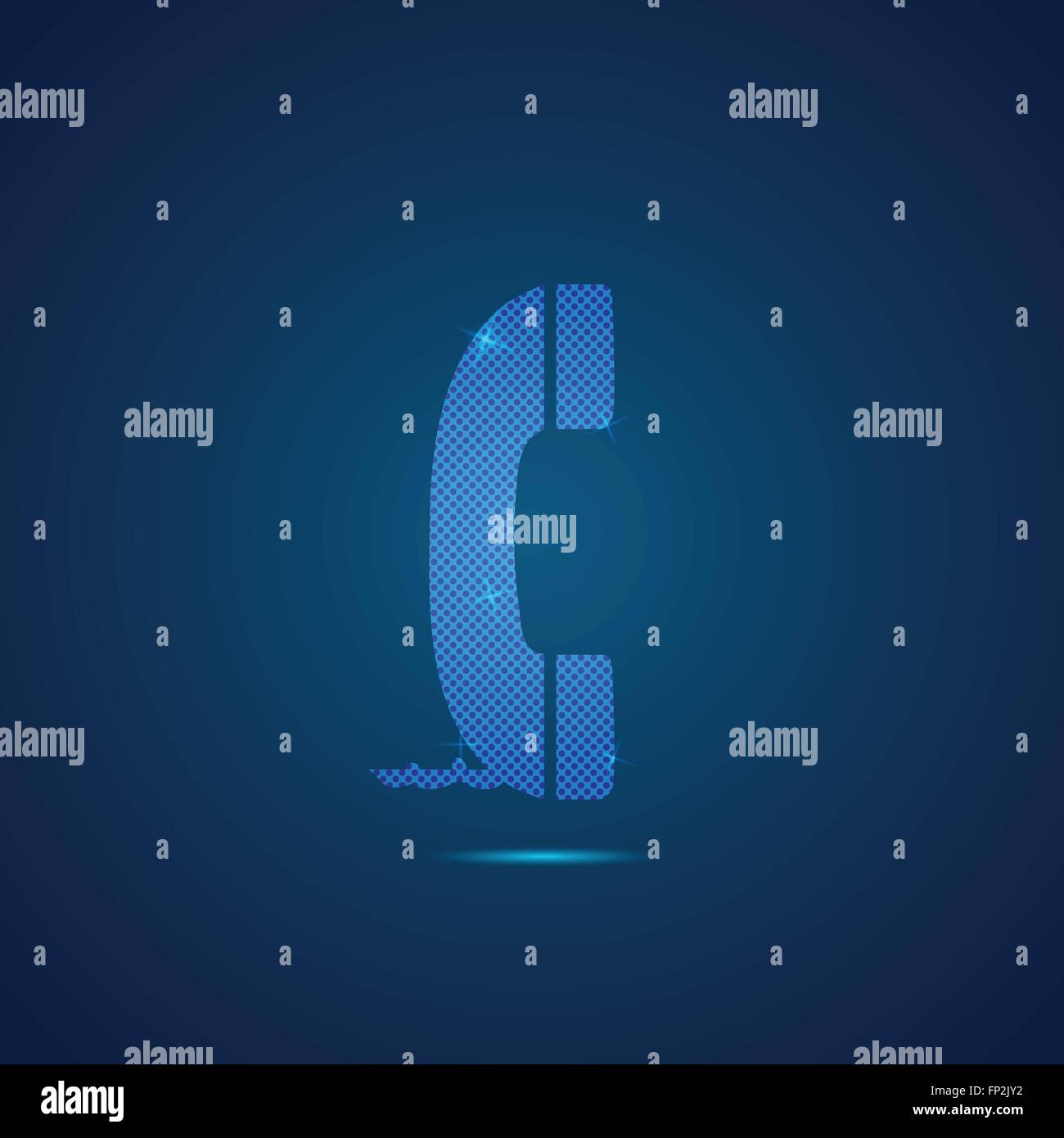 Illustration of a phone against a colorful blue background Stock Vector ...