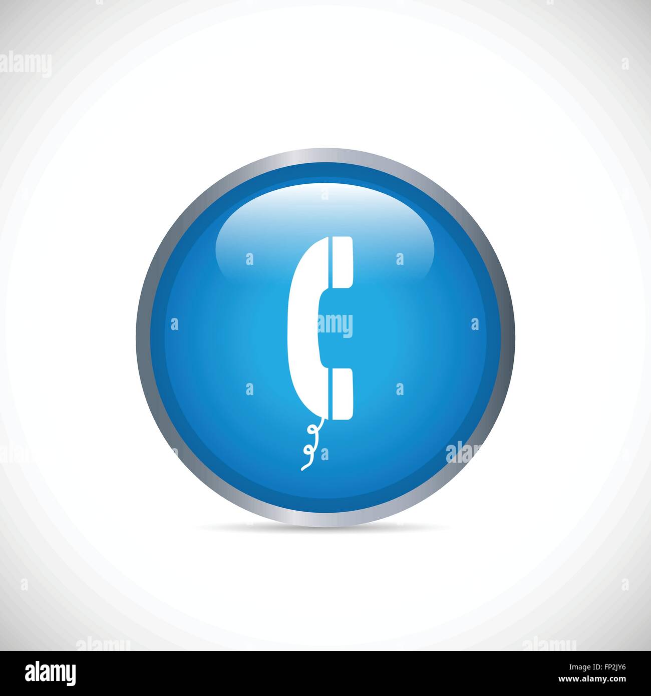 Illustration of a phone button isolated on a white background Stock ...