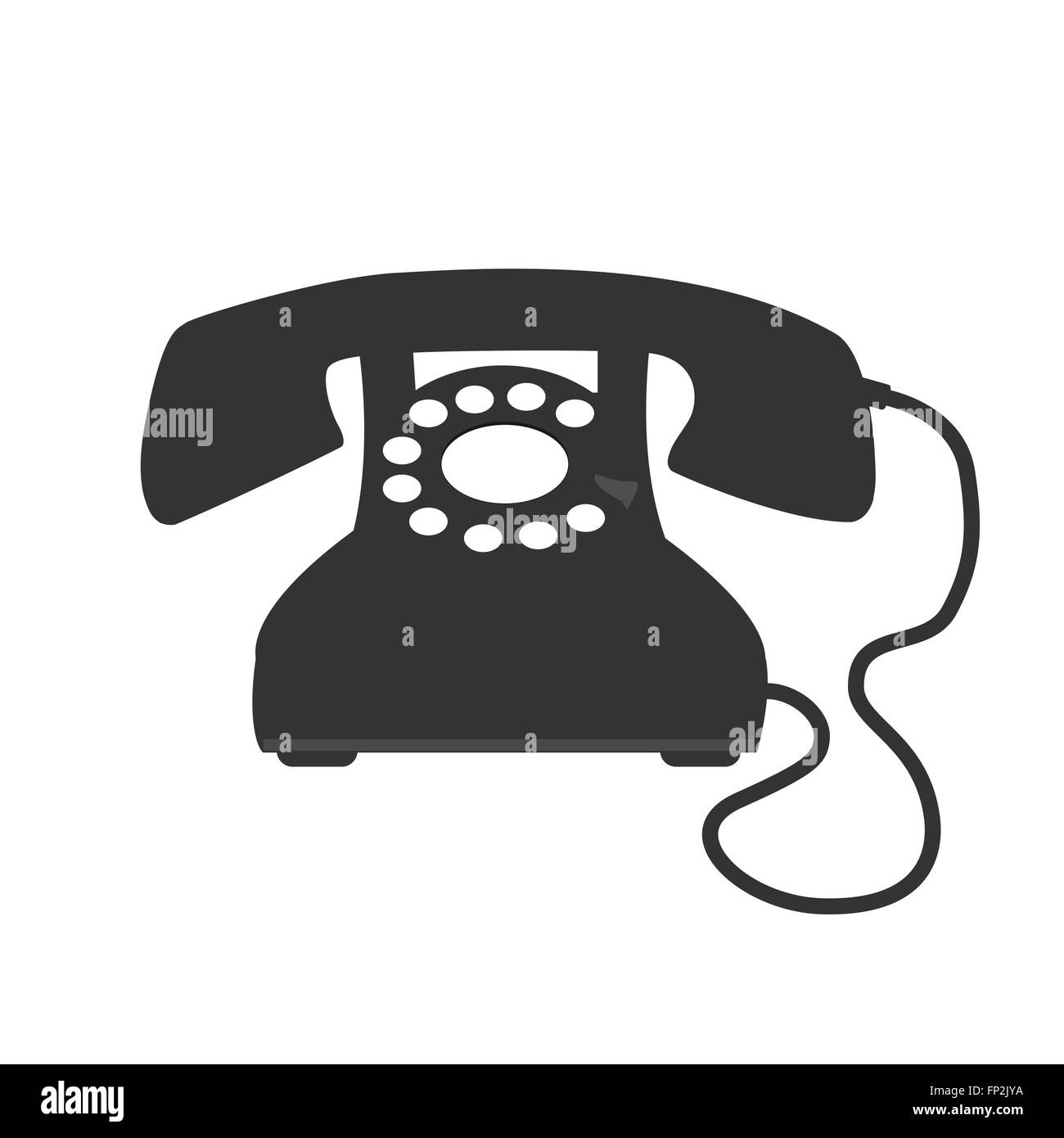 Image of a vintage telephone isolated on a white background Stock ...