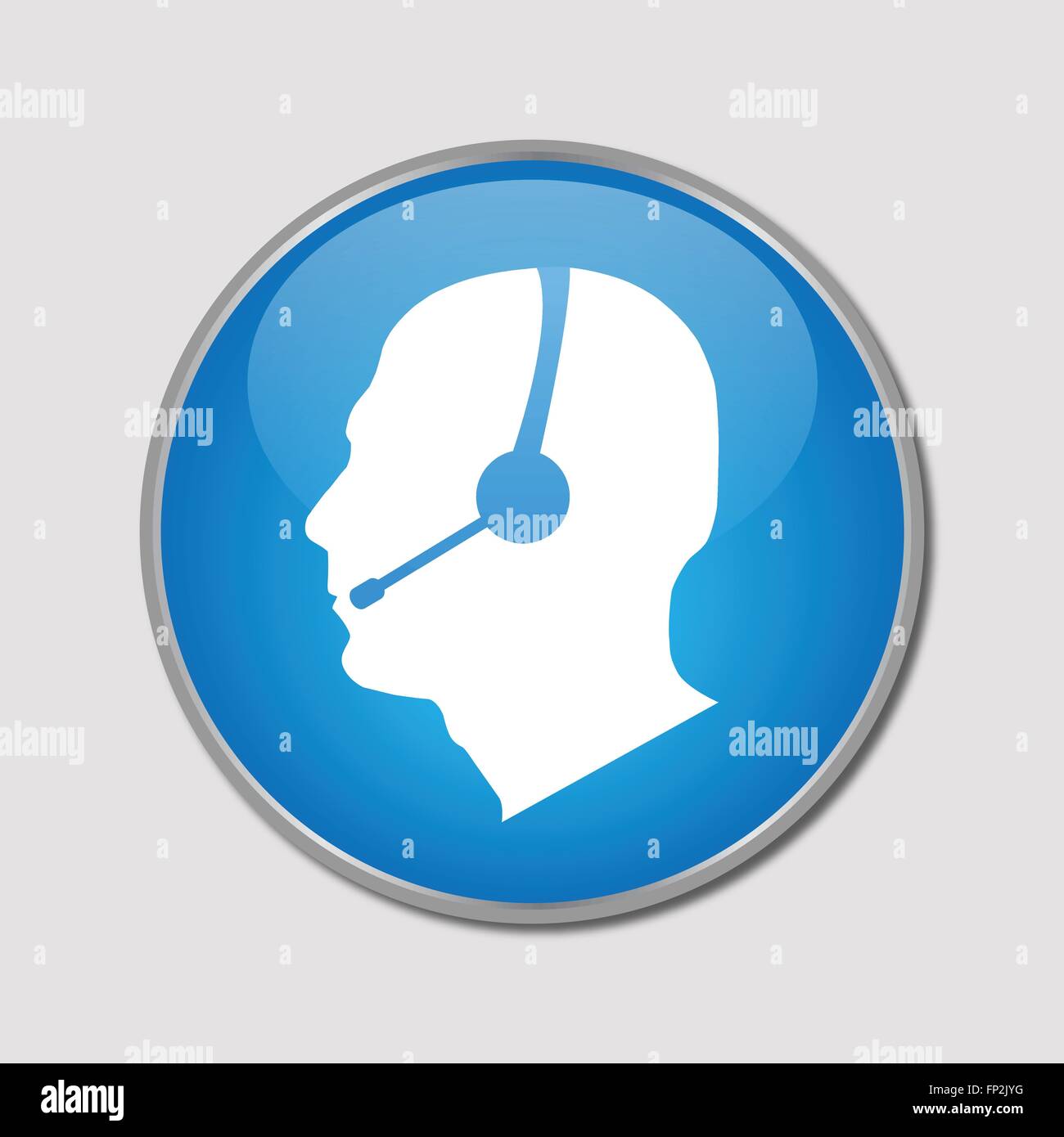 Image of a phone support button isolated on a white background Stock ...