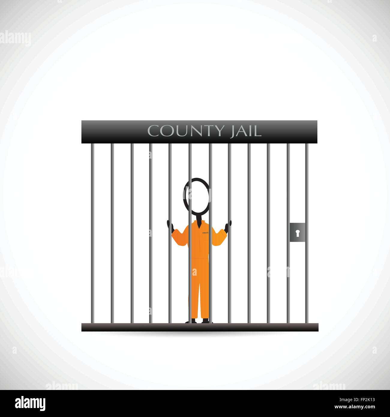 Cartoon illustration jailed man Stock Vector Images - Alamy