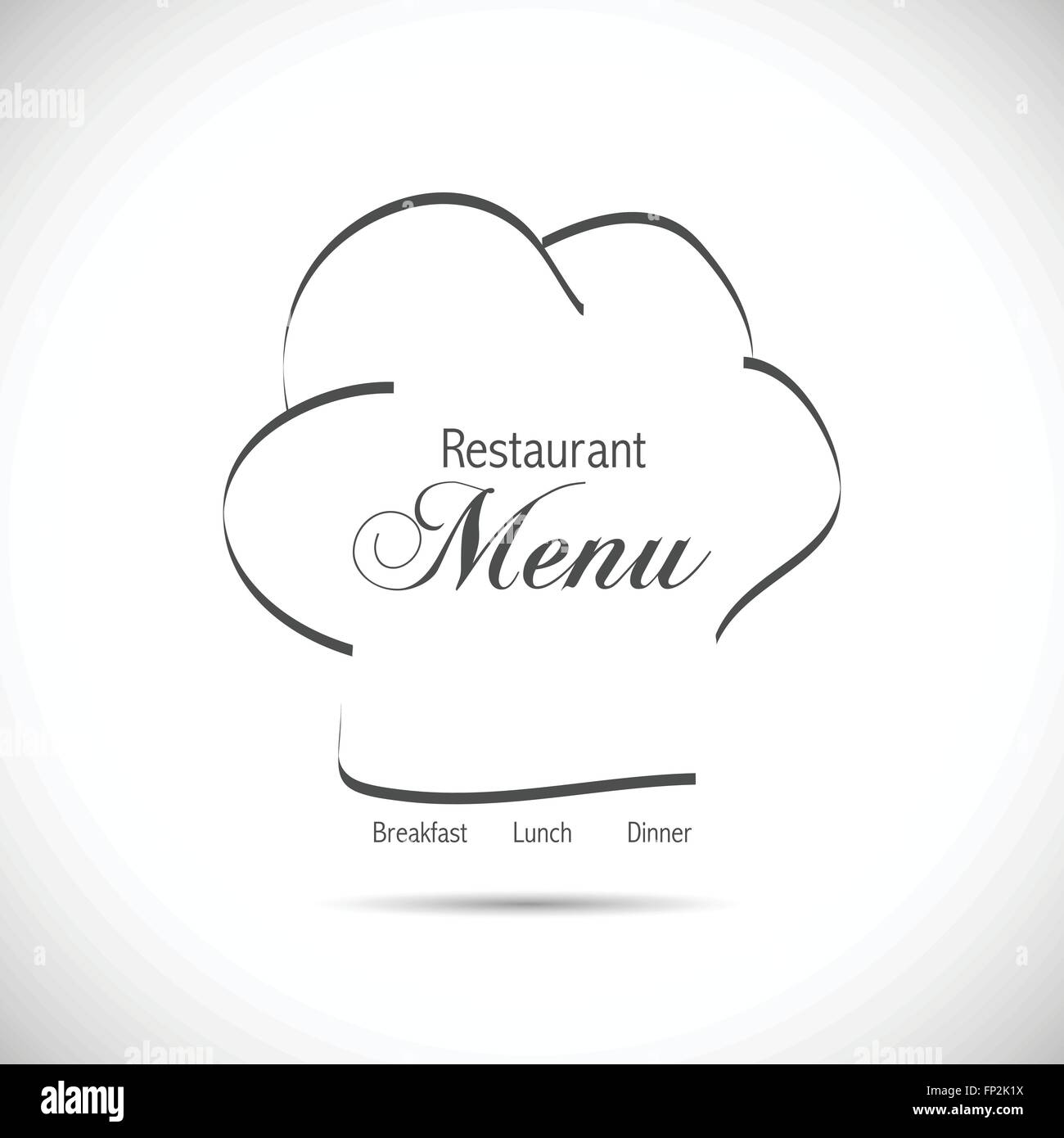 Illustration of a restaurant logo design isolated on a white background ...