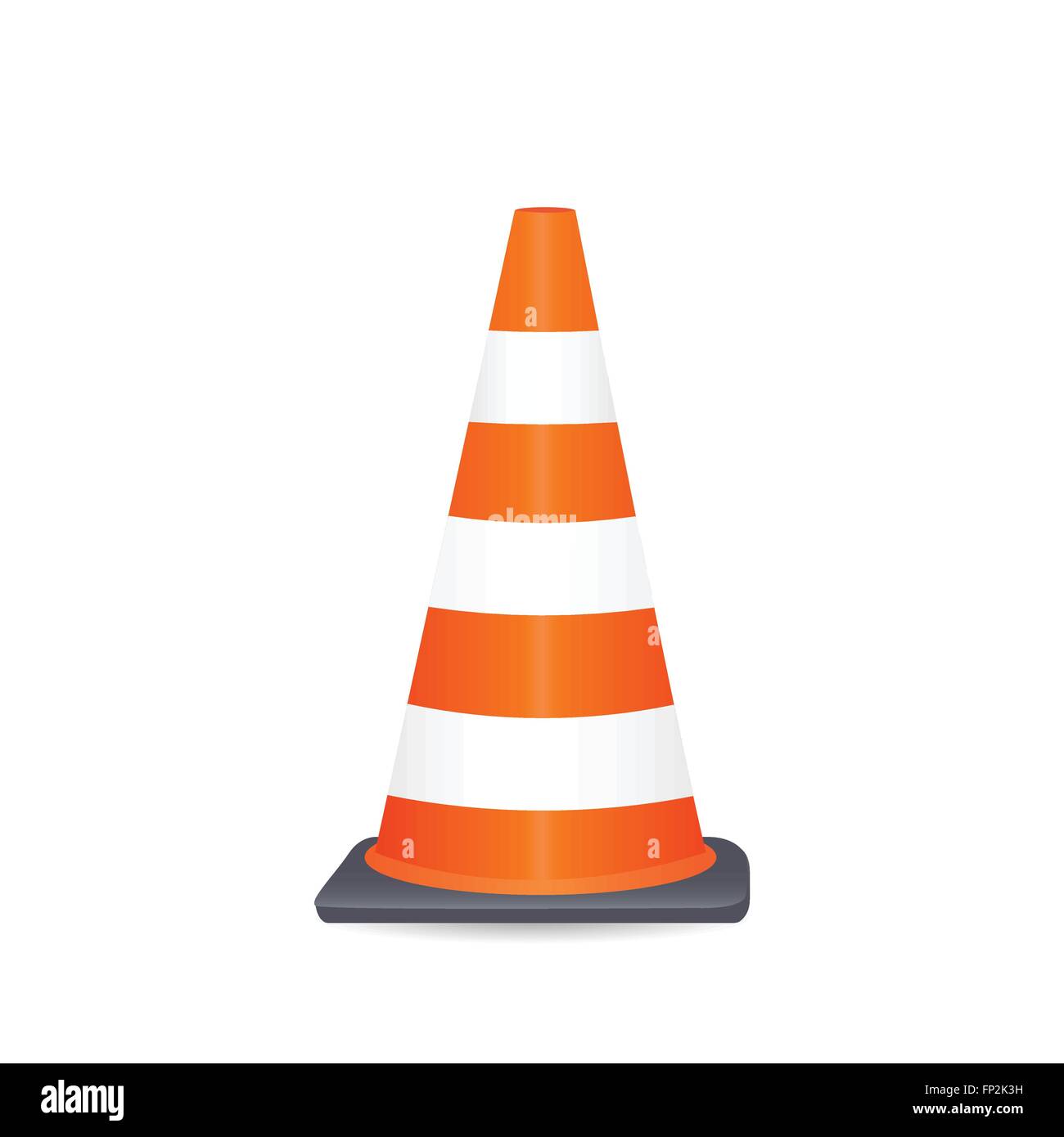 Illustration of a safety cone isolated on a white background Stock ...