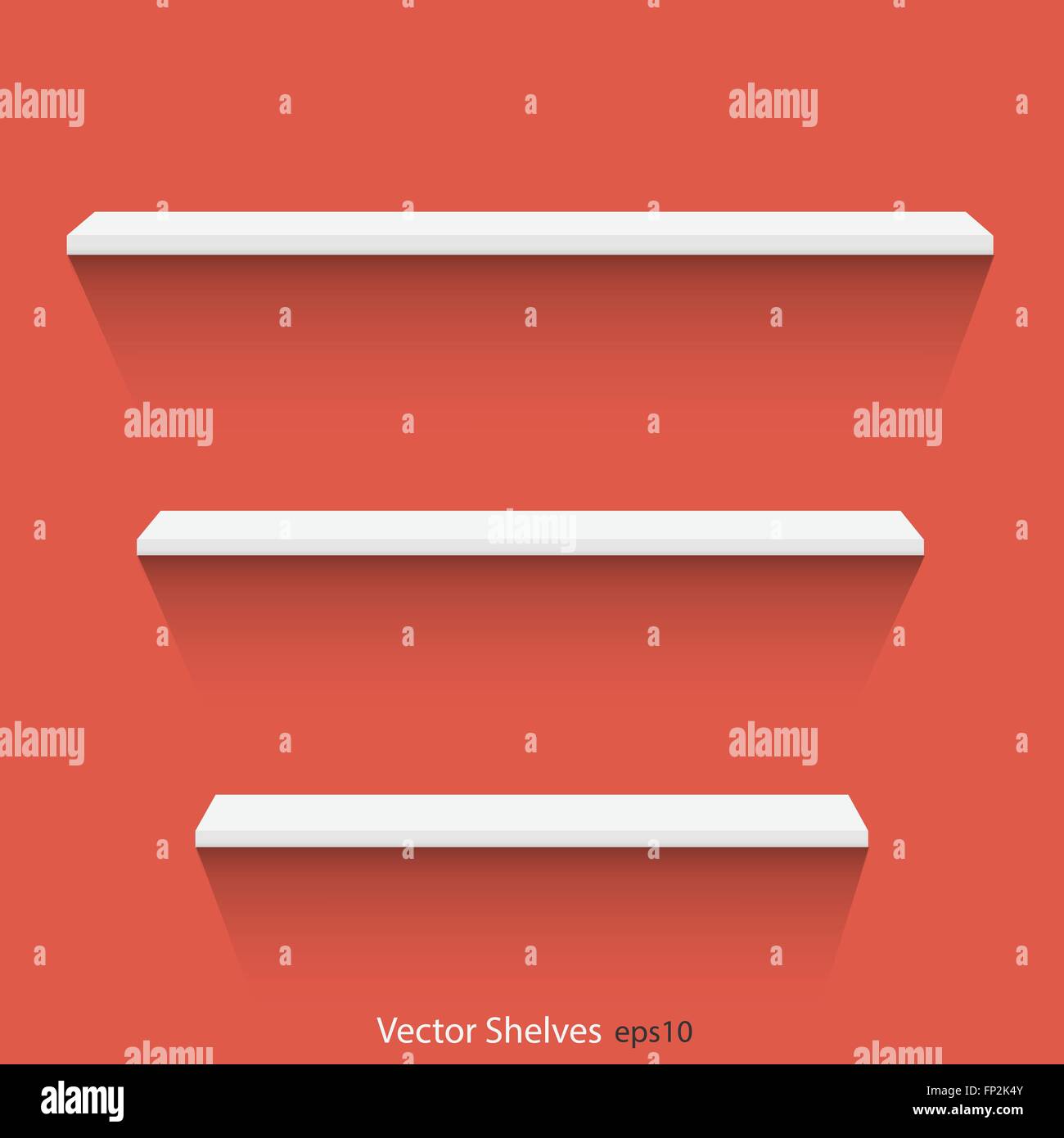 Illustration of shelves against a colorful background Stock Vector ...