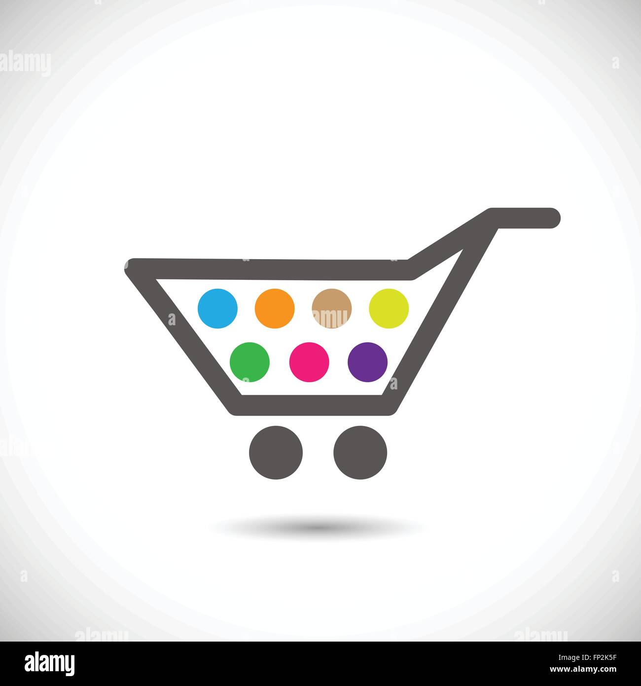 Illustration of an abstract shopping cart isolated on a white ...