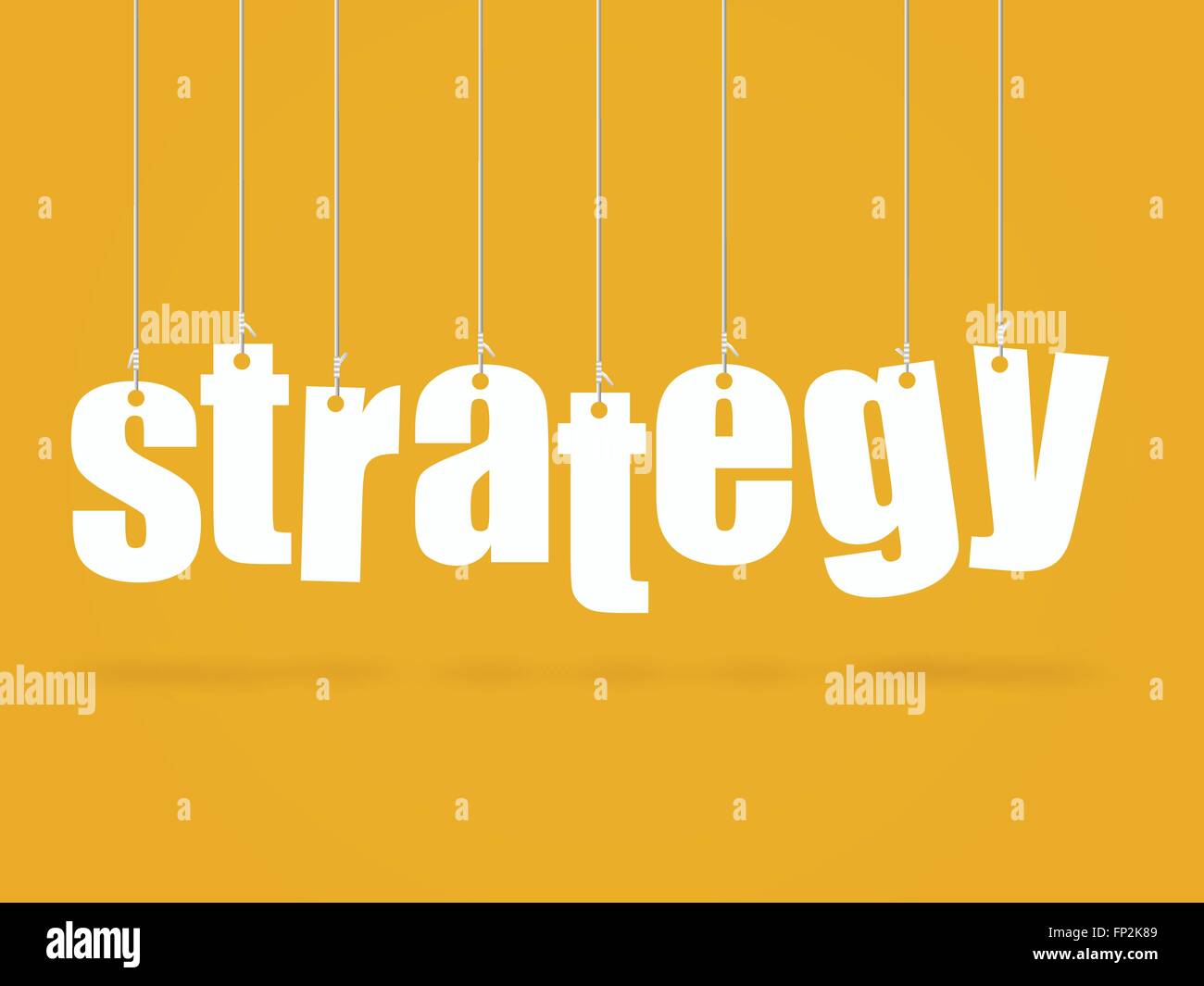 Hanging text with the concept "Strategy Stock Vector Image & Art - Alamy