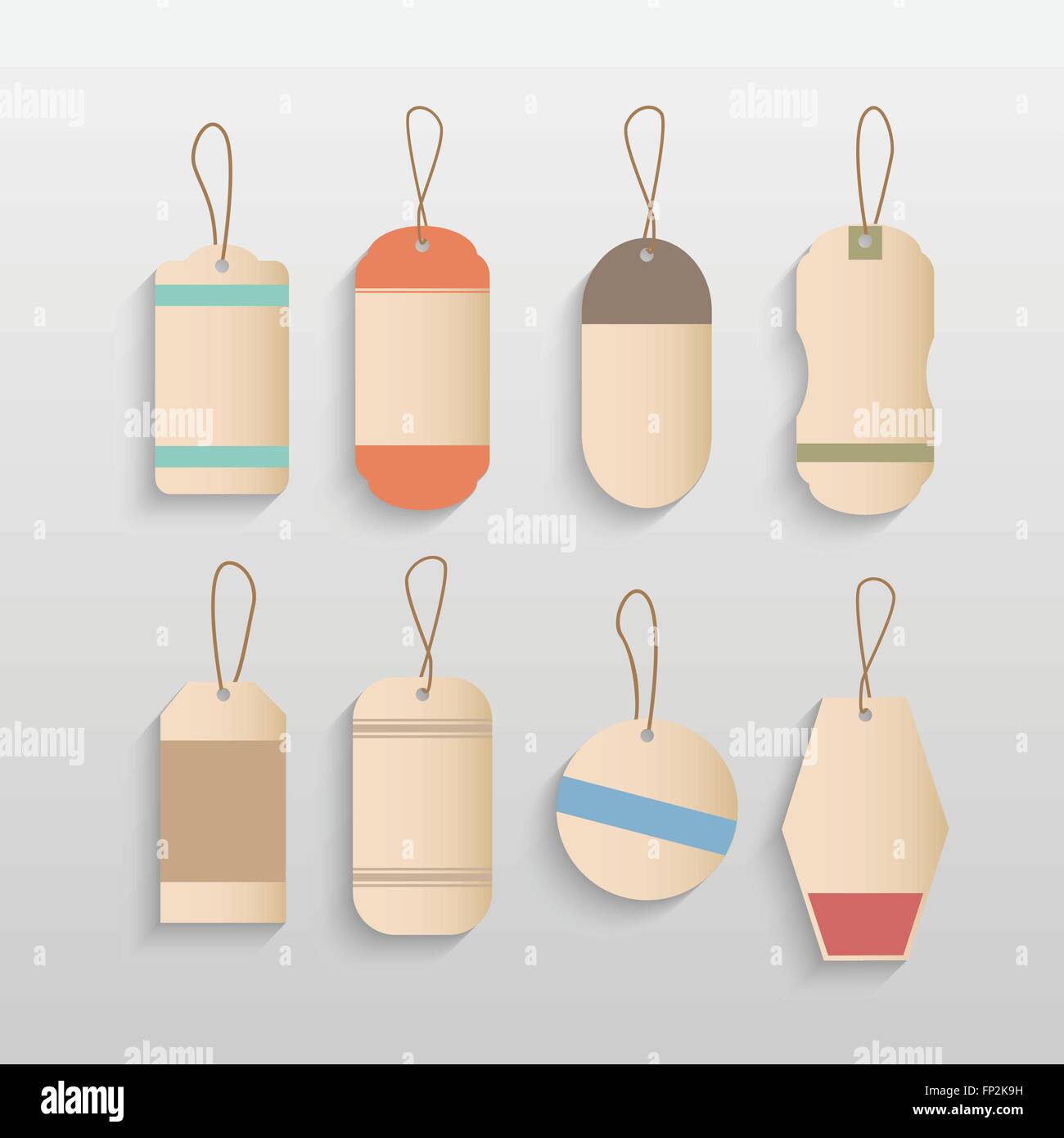 Illustration of colorful blank tags isolated on a white background ...
