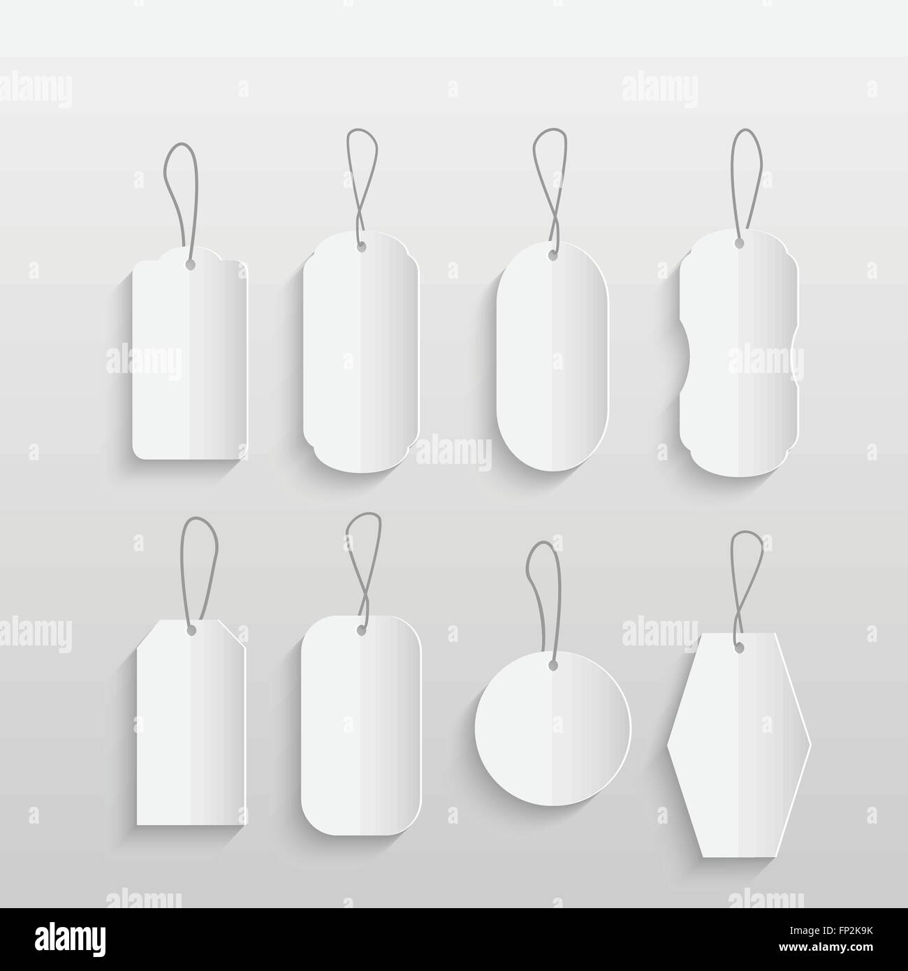 Illustration of blank tags isolated on a white background Stock Vector ...
