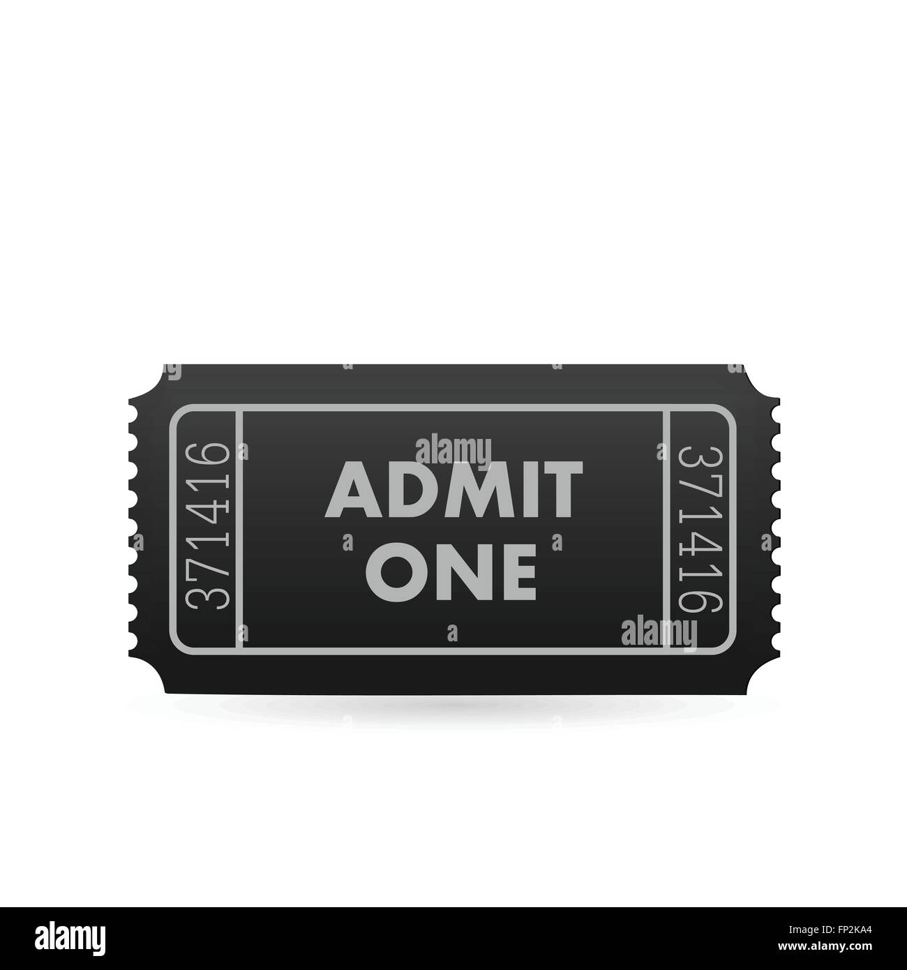 Illustration of an admit one ticket isolated on a white background Stock Vector Image & Art - Alamy