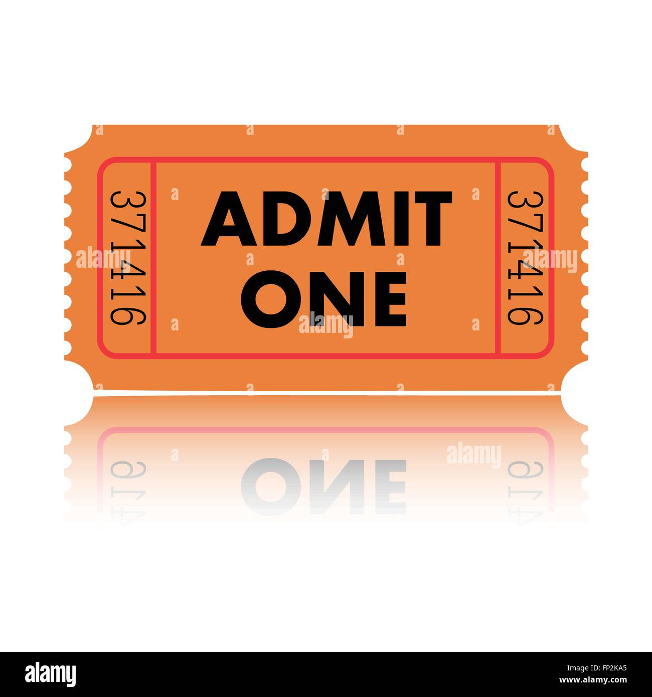 Illustration of a ticket isolated on a white background Stock Vector ...